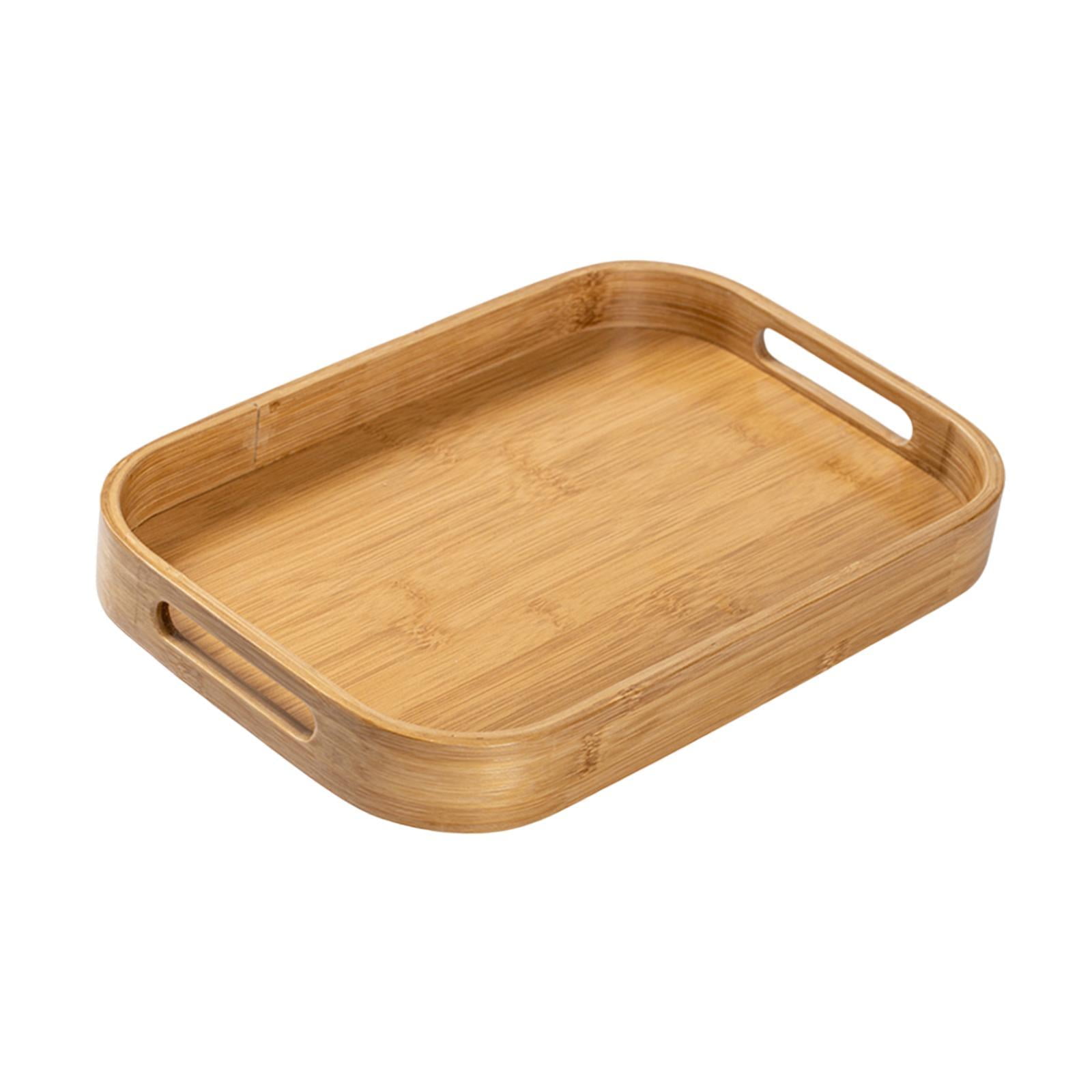 Cuticate Bamboo Serving Tray Decorative Tray Food Trays Fruit Platter ...