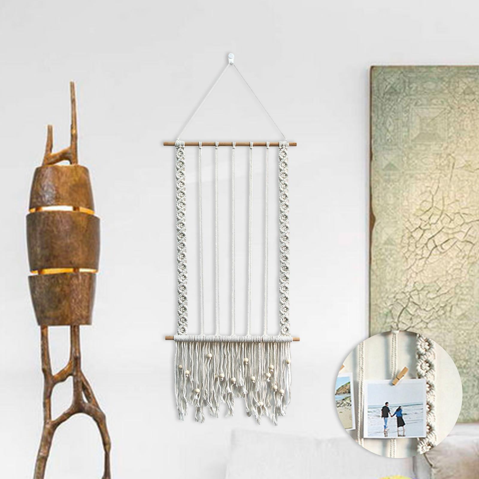 CUTICATE Boho Macrame Wall Decor, Hanging Photo Display Decoration,Wall ...