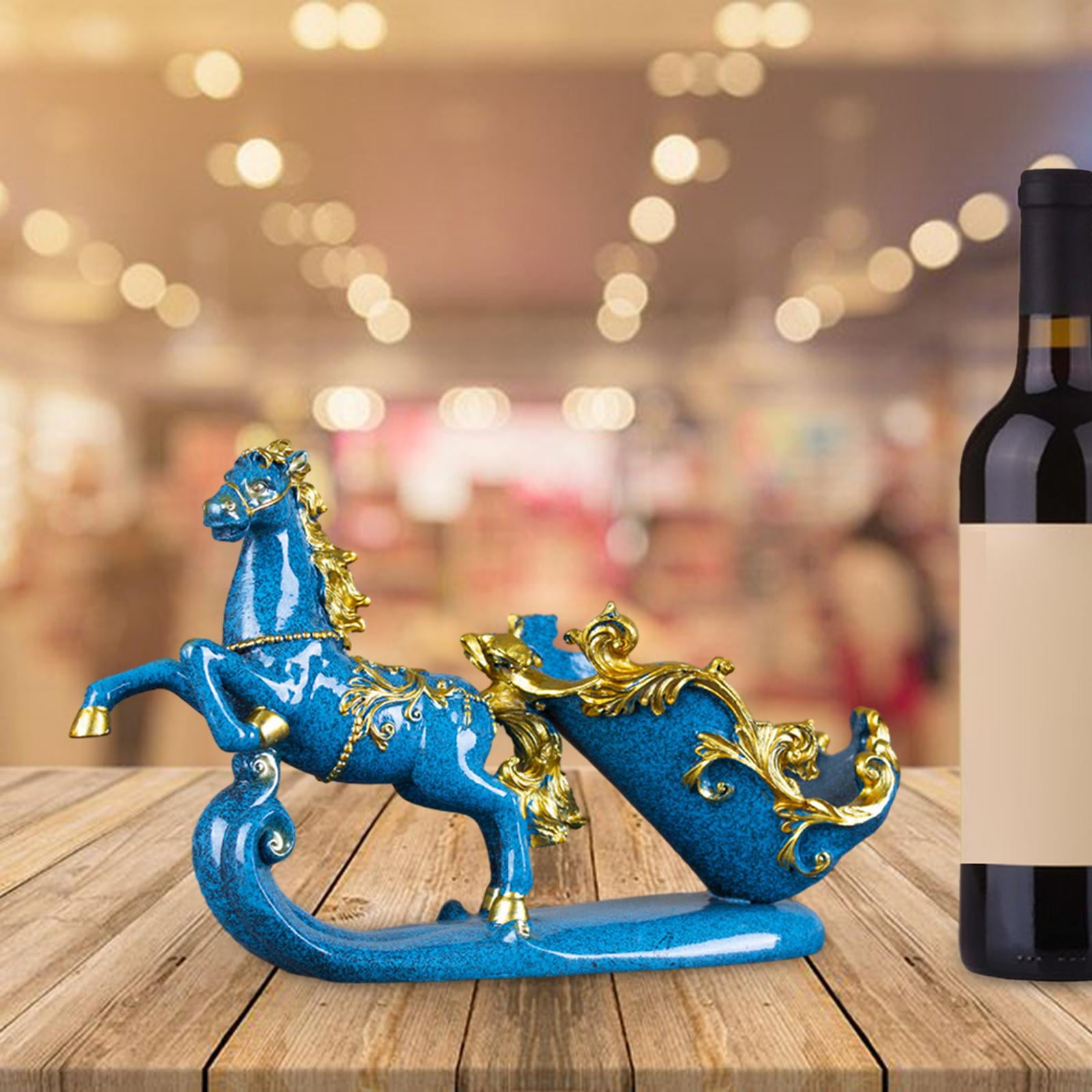 CUTICATE Bottle Holder Horse Statue Champagne Holder Modern Display ...
