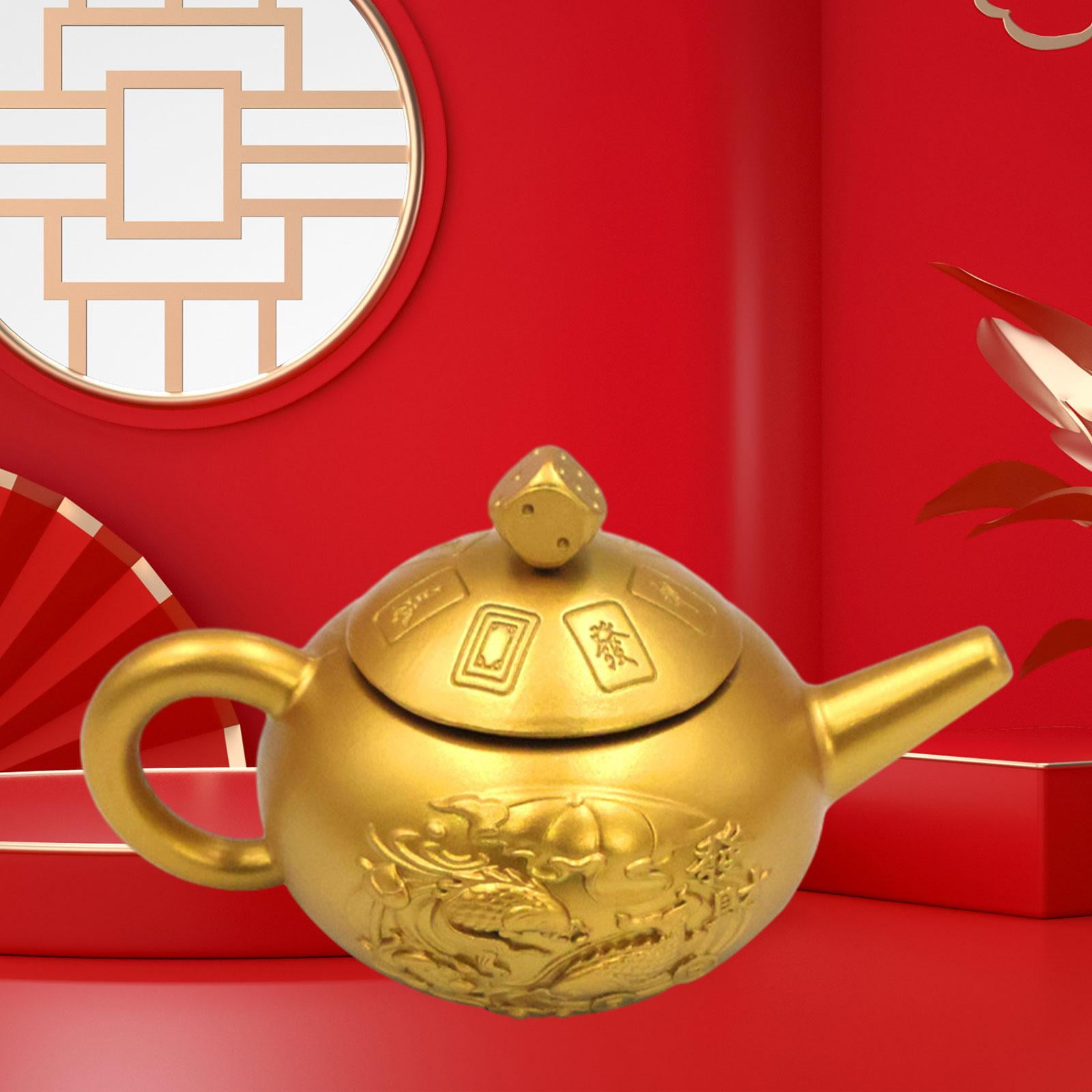 CUTICATE Brass Small Teapot Ornament Feng Shui Crafts 2.7x1.6inch ...