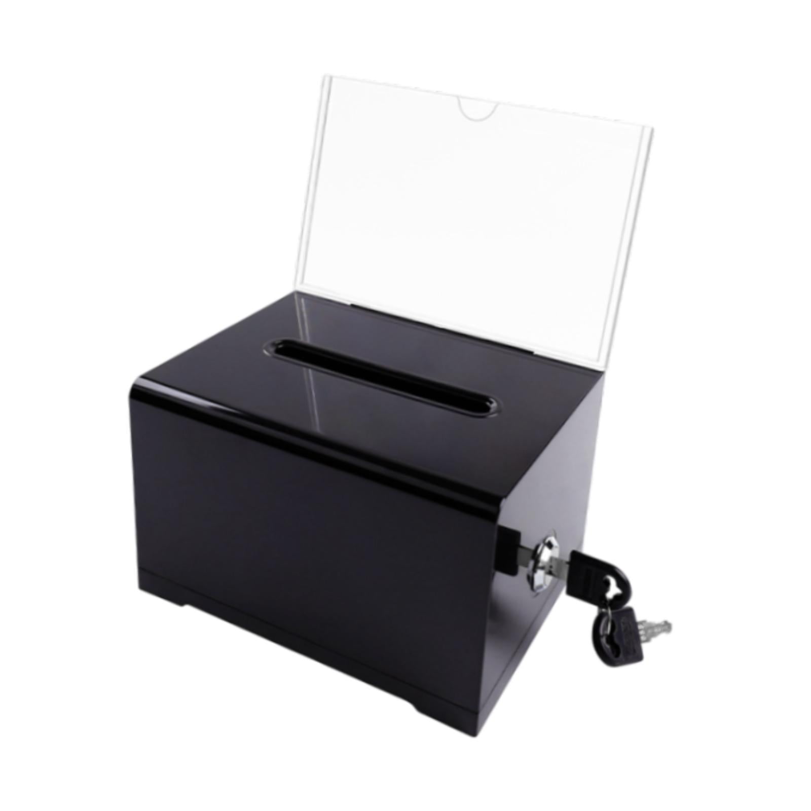 CUTICATE Business Card Collection Box Acrylic Donation Case Collecting ...