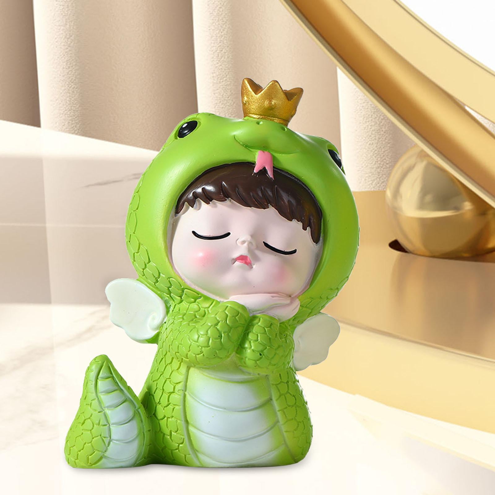 CUTICATE Cartoon Baby Snake Statue Chinese New Year Snake Figurine ...