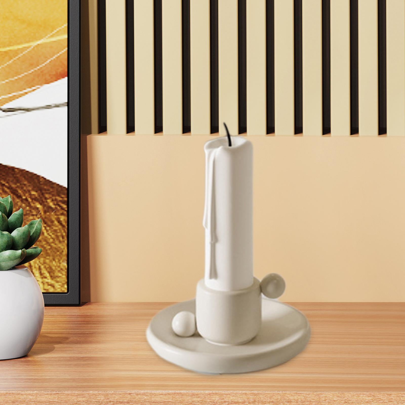 CUTICATE Ceramic Candlestick Holder with Handle Candlelight Stand ...