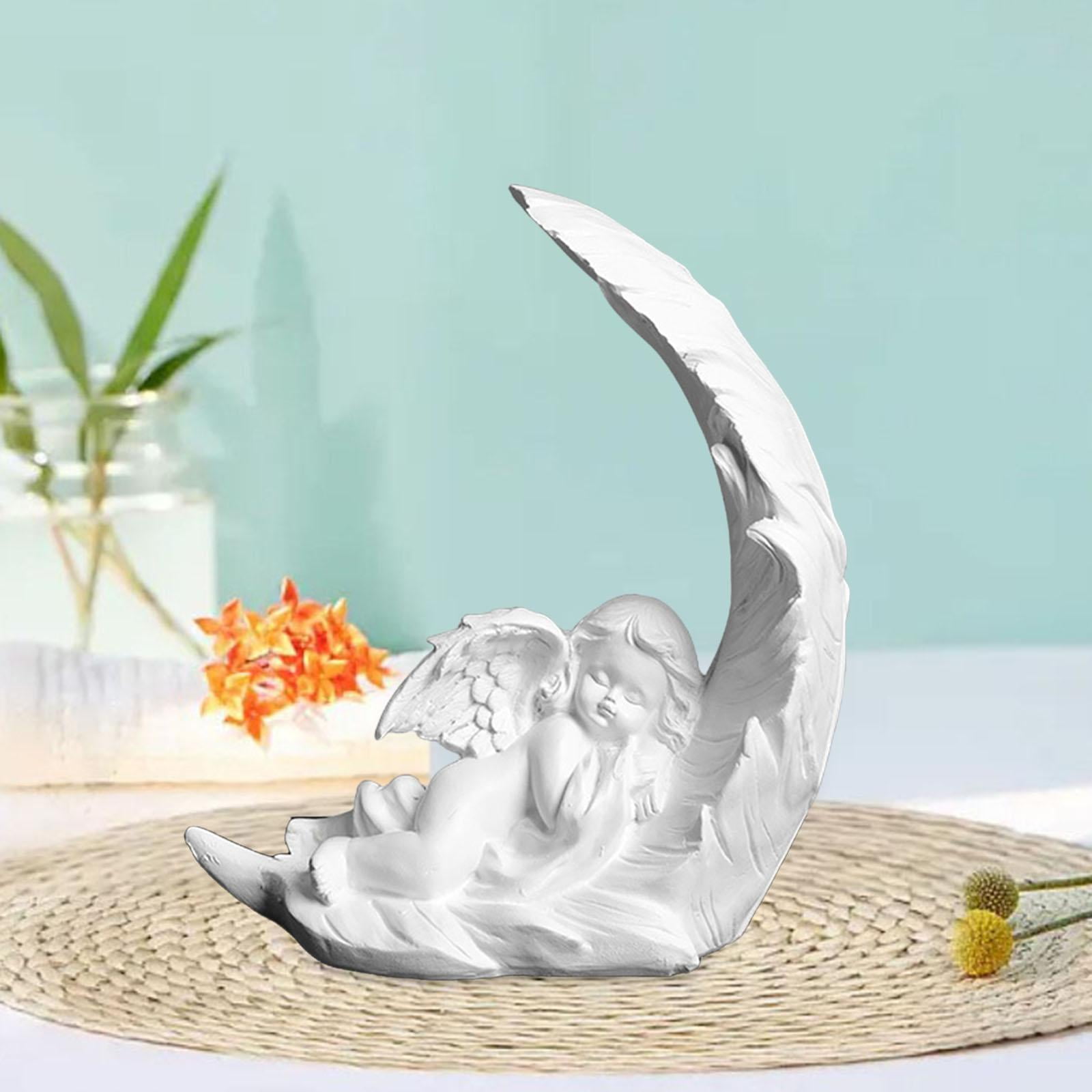 CUTICATE Cherub Statue Angel Sculpture Memorial Statuette Ornament ...