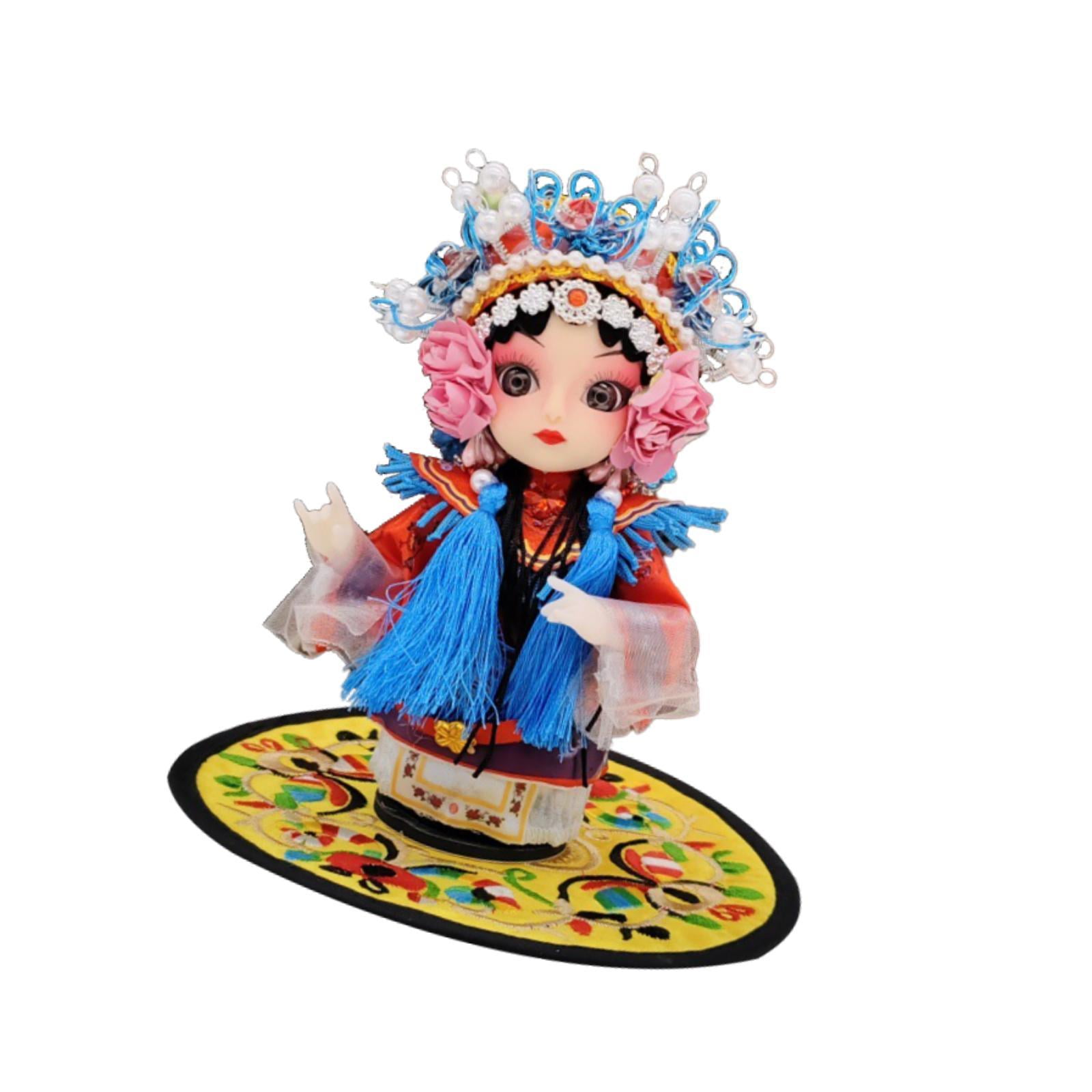 CUTICATE Chinese Doll Statue Figurine Home Decor Crafts Table Ornament ...