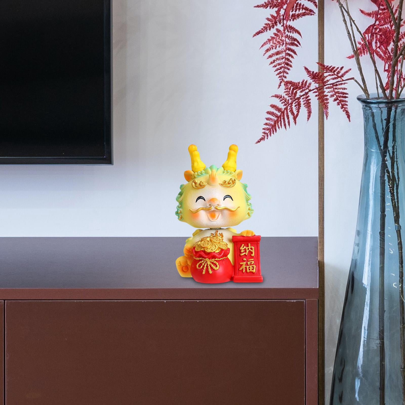 CUTICATE Chinese New Year Dragon Figurine 2024 Mini Dragon Resin Statue ...