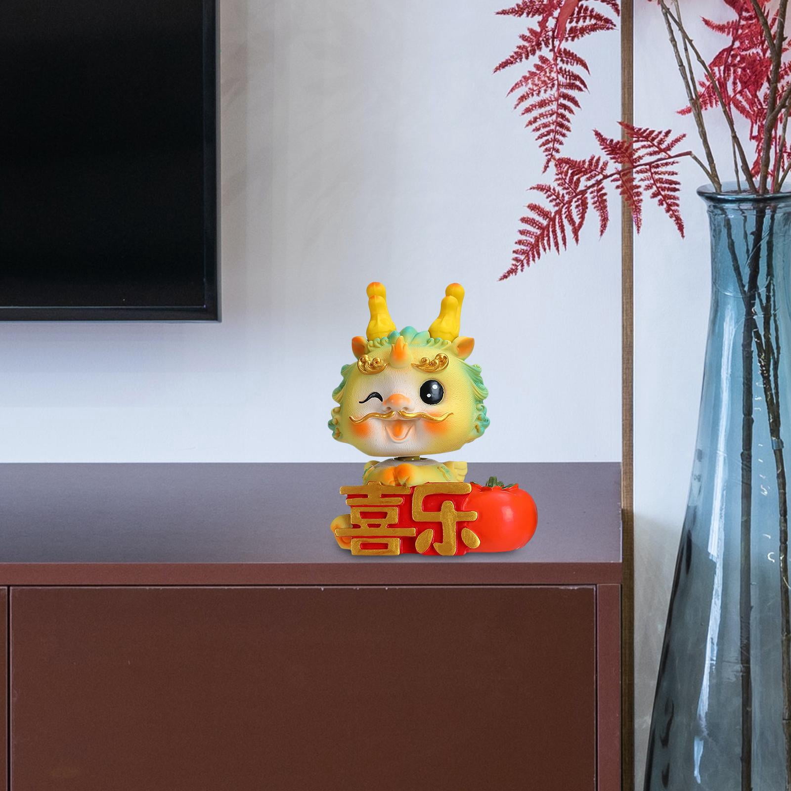 CUTICATE Chinese New Year Dragon Figurine 2024 Mini Dragon Resin Statue ...