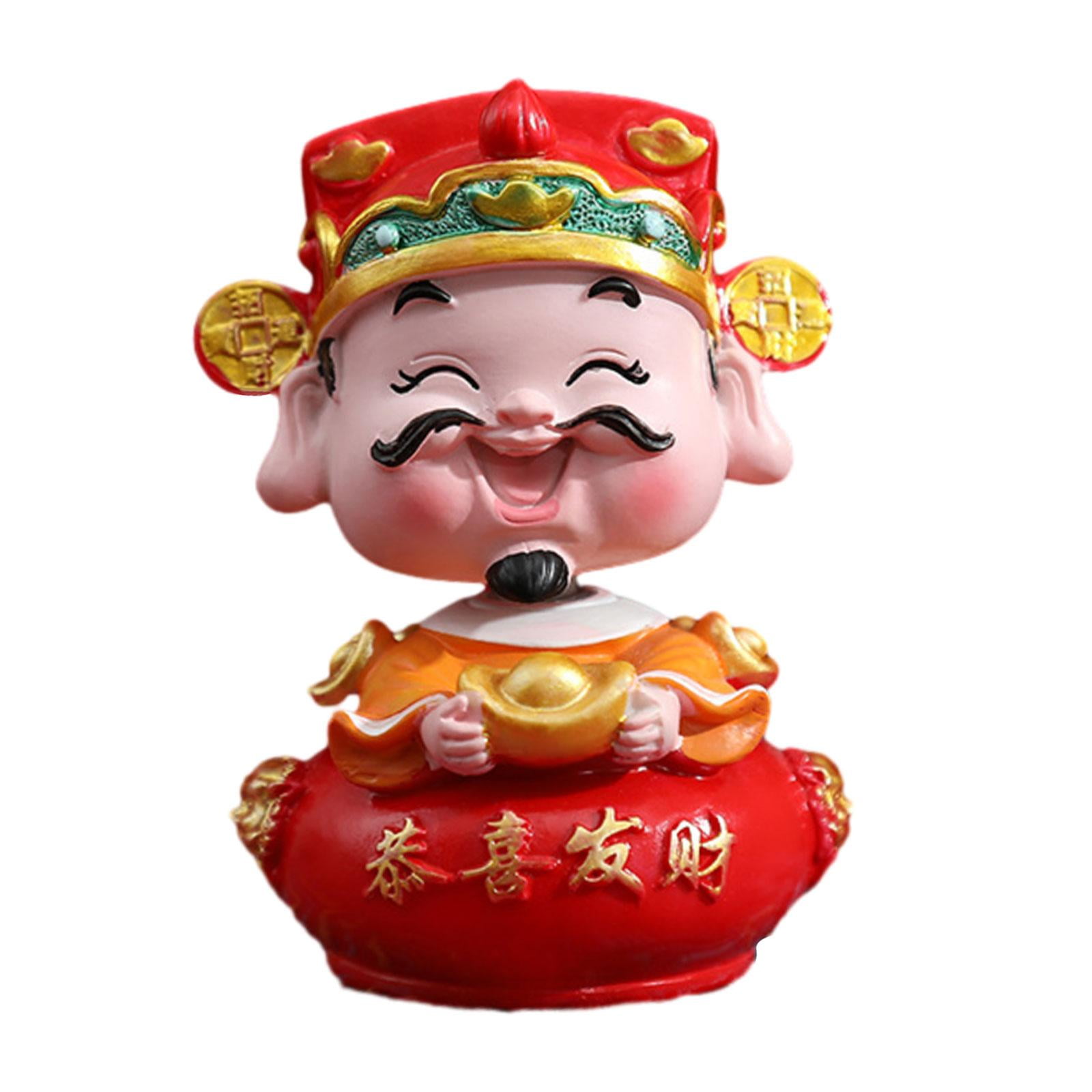 CUTICATE Chinese Wealth Statue God of Fortune Statue Resin Crafts God ...