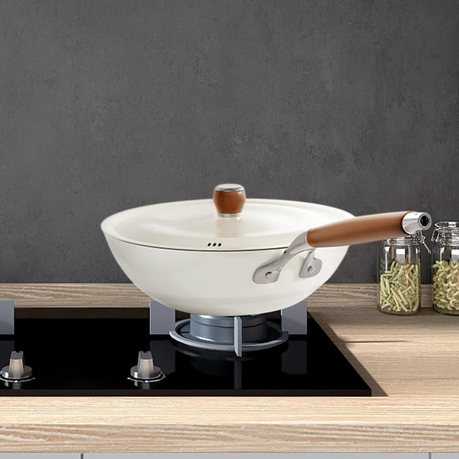 Cuticate Coating Skillet 28cm with Lid Pan Stir Fry Pan for Induction ...