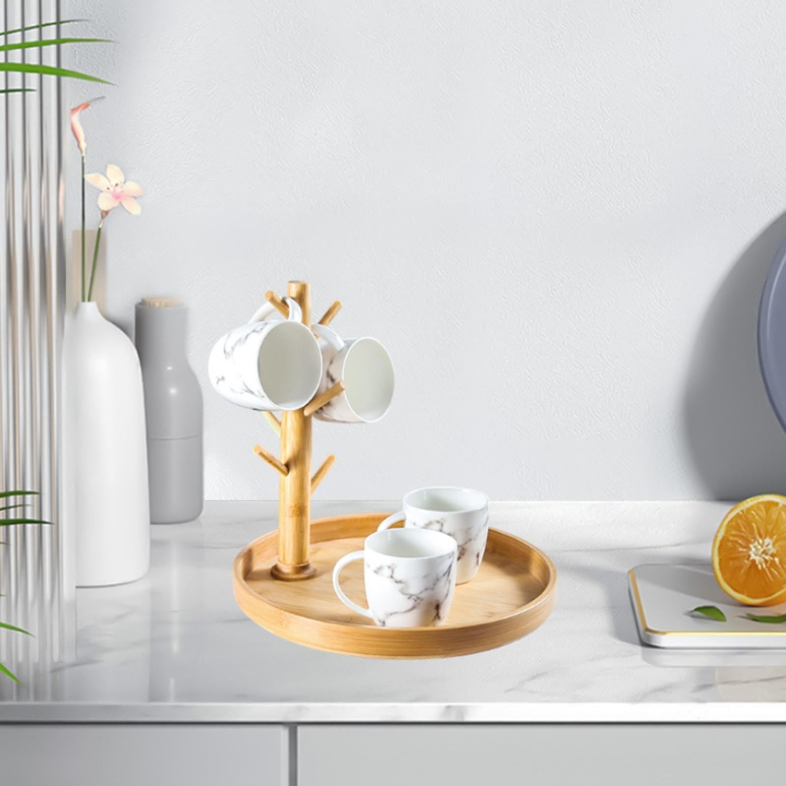 CUTICATE Coffee Mug Holder,Coffee Mug Tree,Home Storage Rack,Decorative ...