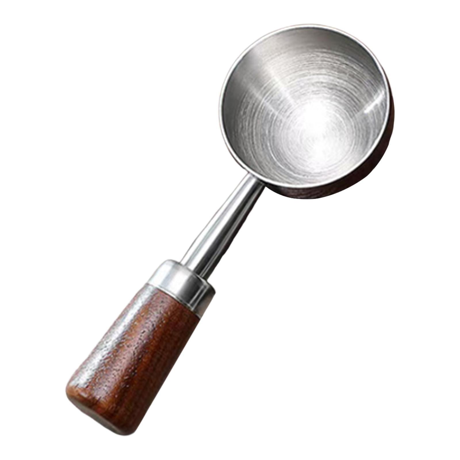 CUTICATE Coffee Spoon Coffee Bean Spoon Teaspoon Wood Handle Spice ...