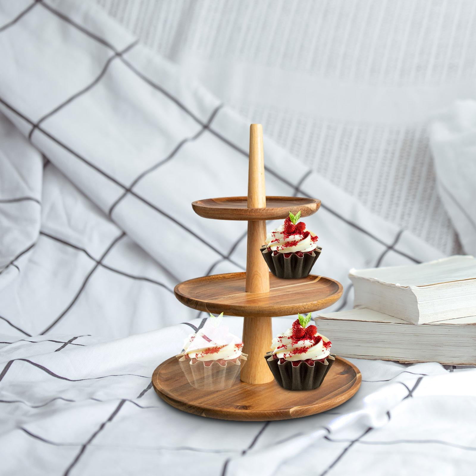 CUTICATE Cupcake Stand Fruits Snack Serving Tray Portable Centerpiece ...