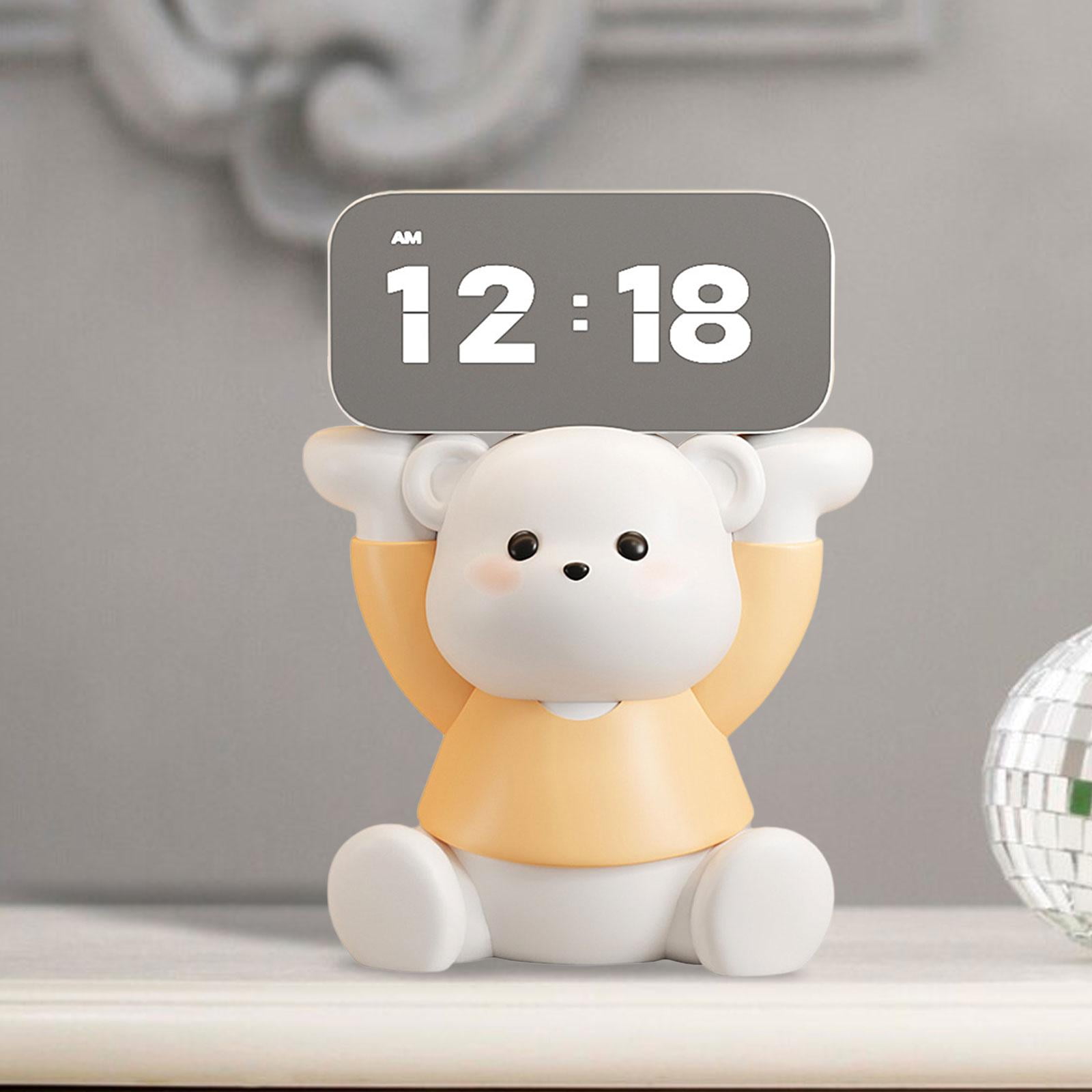 CUTICATE Cute Kids Desk Clock, Bear LED Digital Clock Party Favor Resin ...