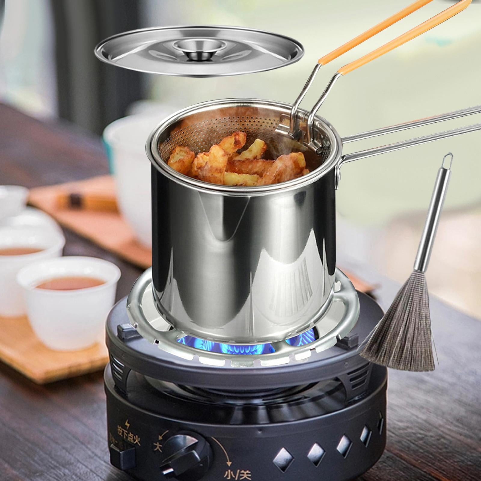 CUTICATE Deep Frying Pot Japanese Tempura Fryer Milk Pan Multipurpose ...