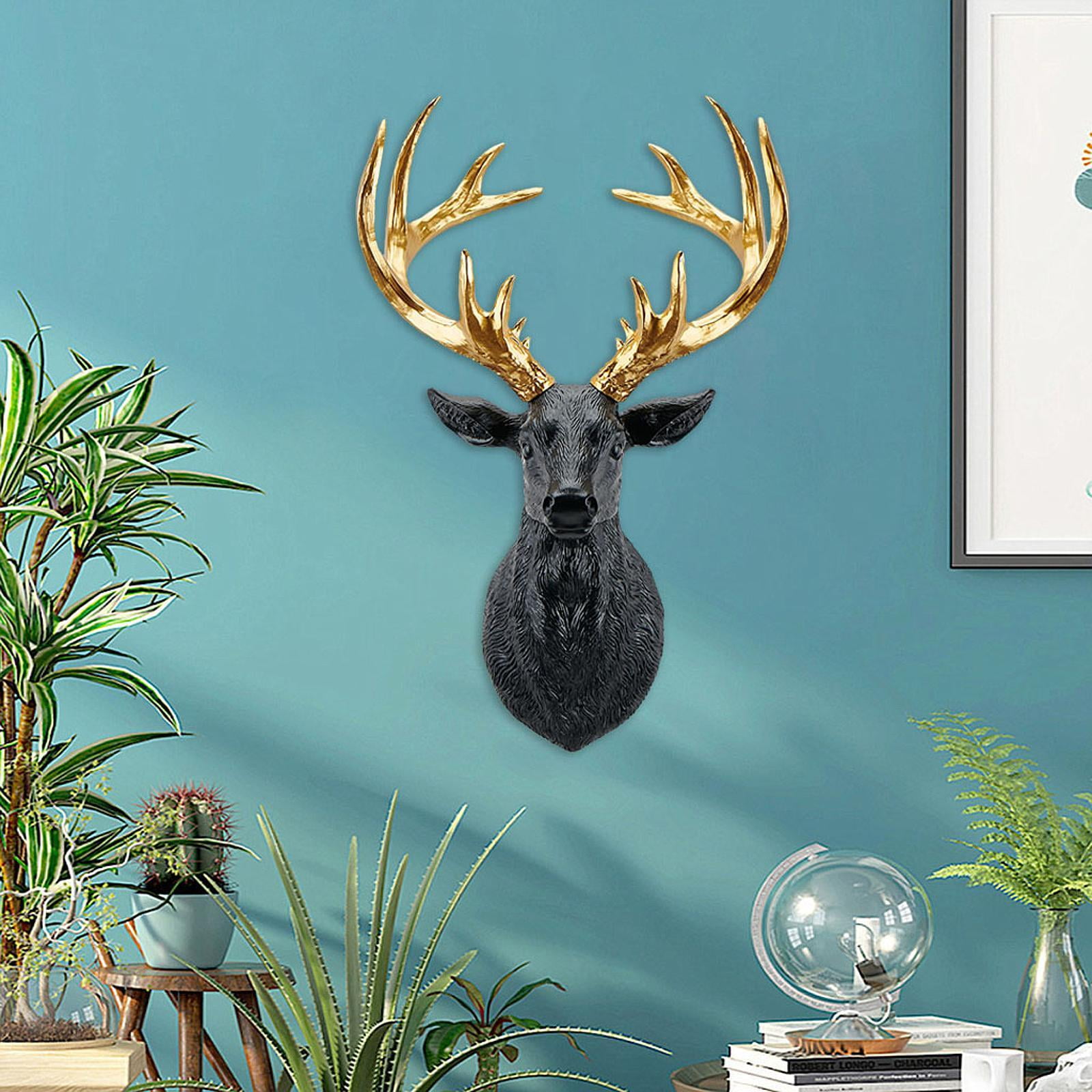 CUTICATE Deer Head Wall Sculpture Resin Deer Head Sculpture ...