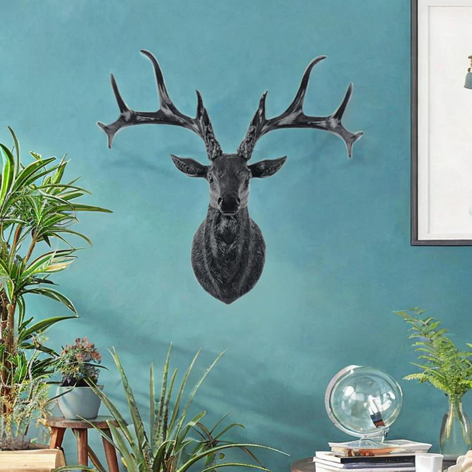 CUTICATE Deer Head Wall Sculpture Resin Deer Head Sculpture ...