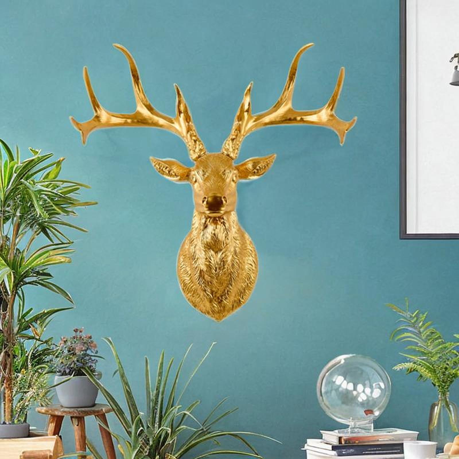 CUTICATE Deer Head Wall Sculpture Resin Deer Head Sculpture ...