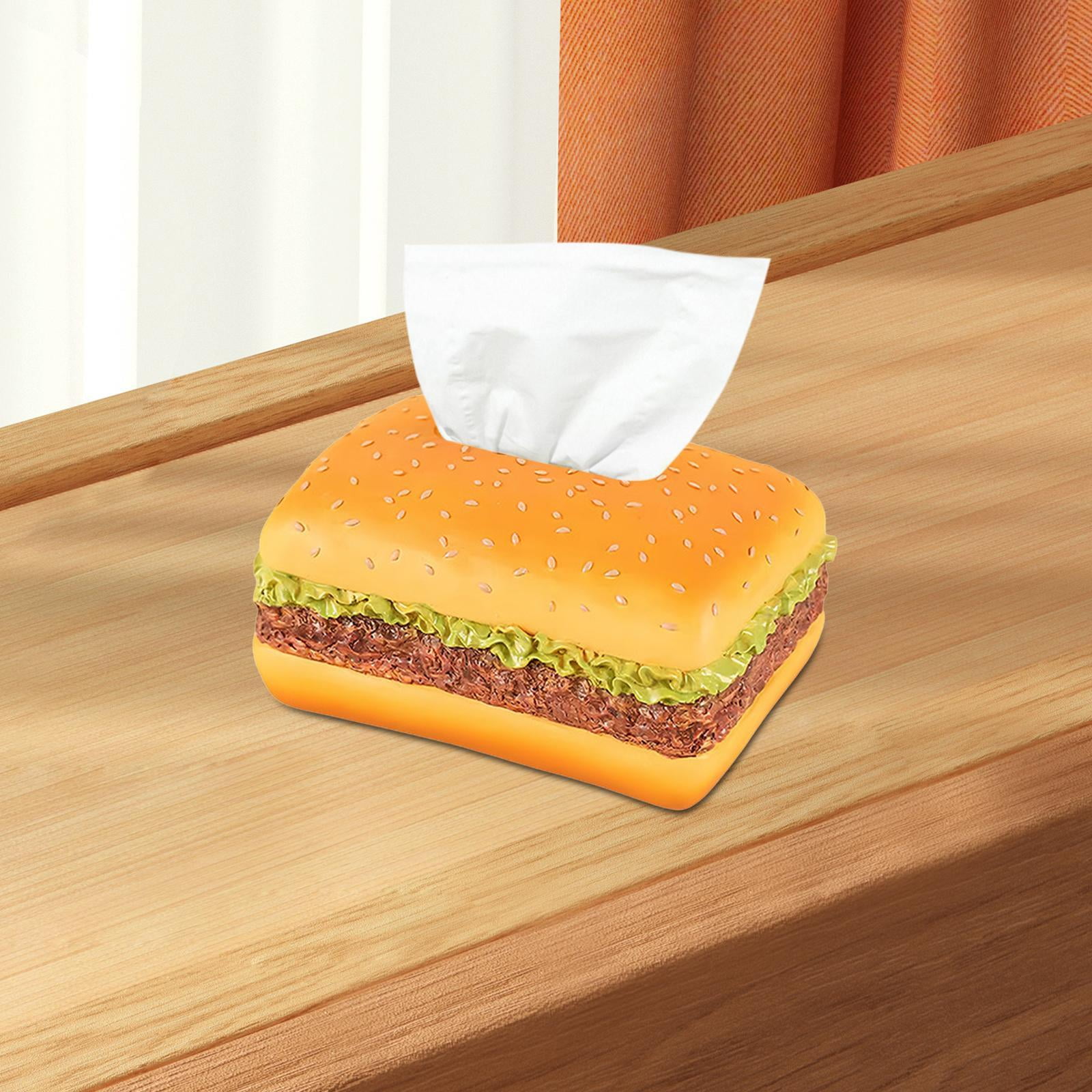 CUTICATE Desk Tissue Holder Hamburger Tissue Box for Home Decor Paper ...