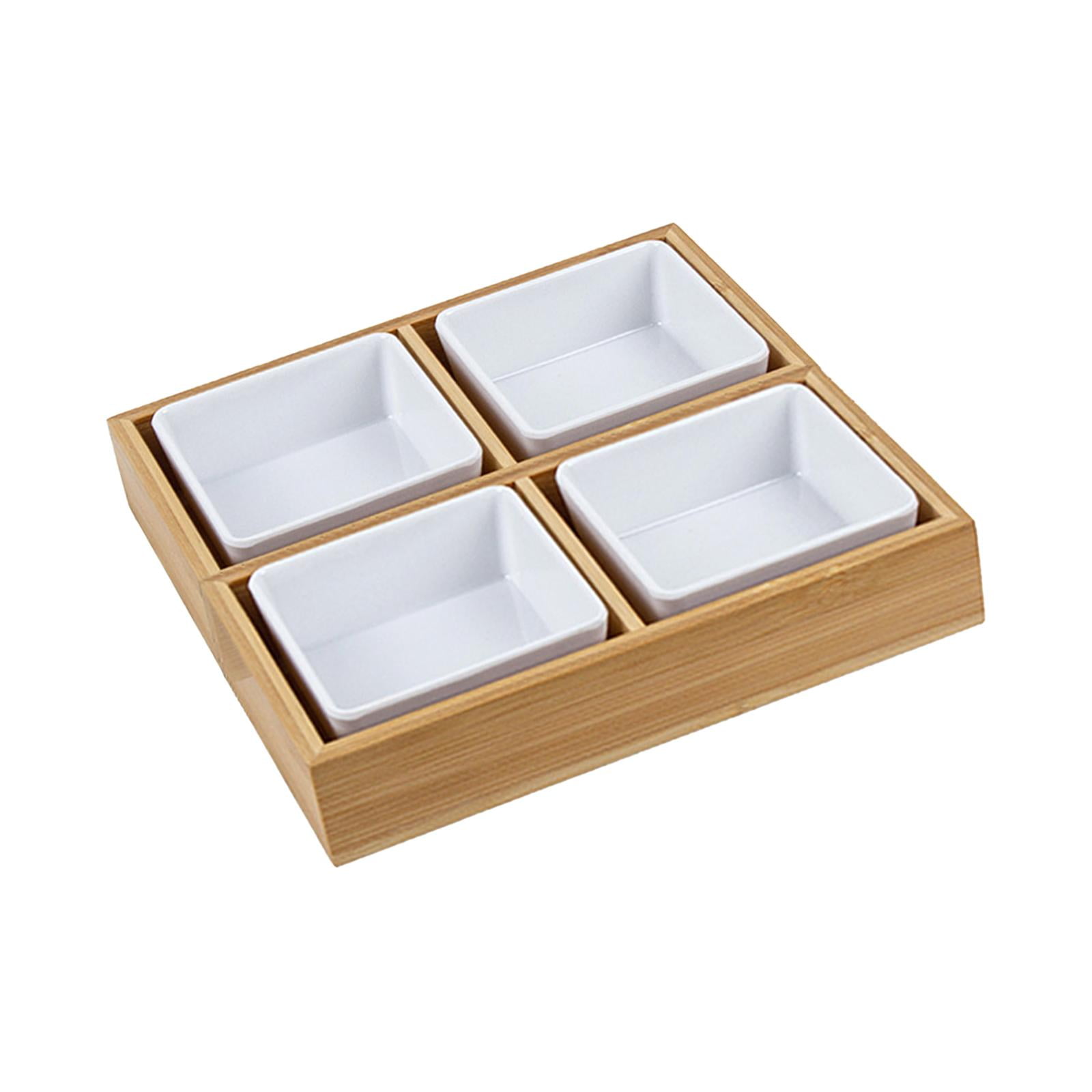 CUTICATE Divided Serving Platter Appetizer Serving Tray with Storage ...