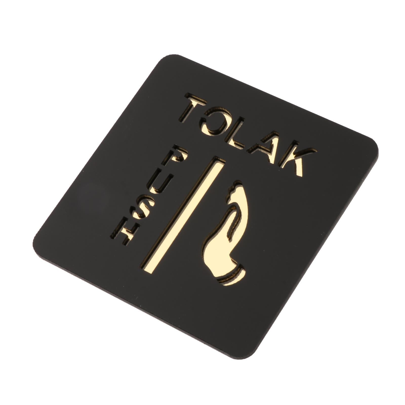 CUTICATE Door Push Pull Signs, Door Signage, Funny Acrylic Door Sticker ...