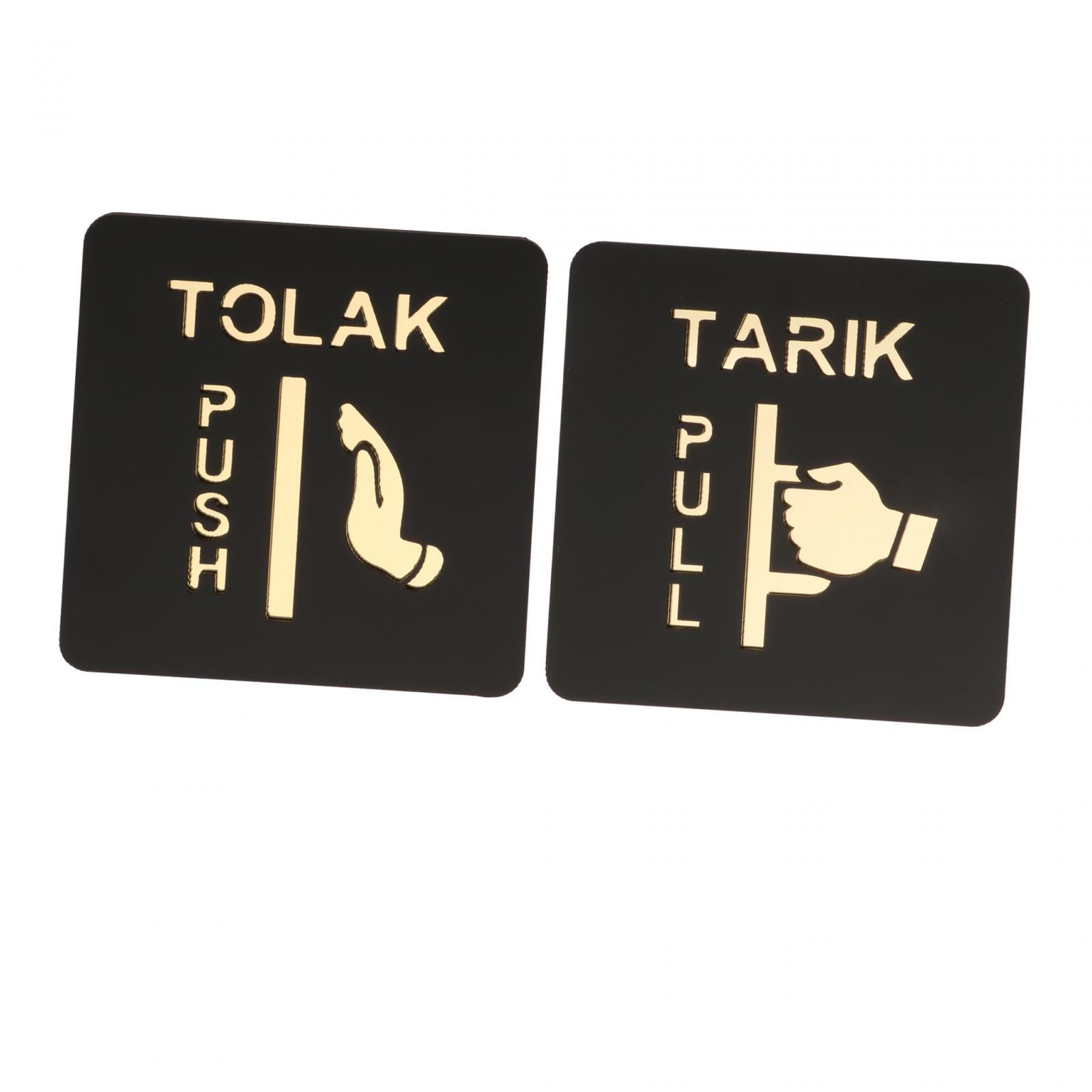 CUTICATE Door Push Pull Signs, Door Signage, Funny Acrylic Door Sticker ...