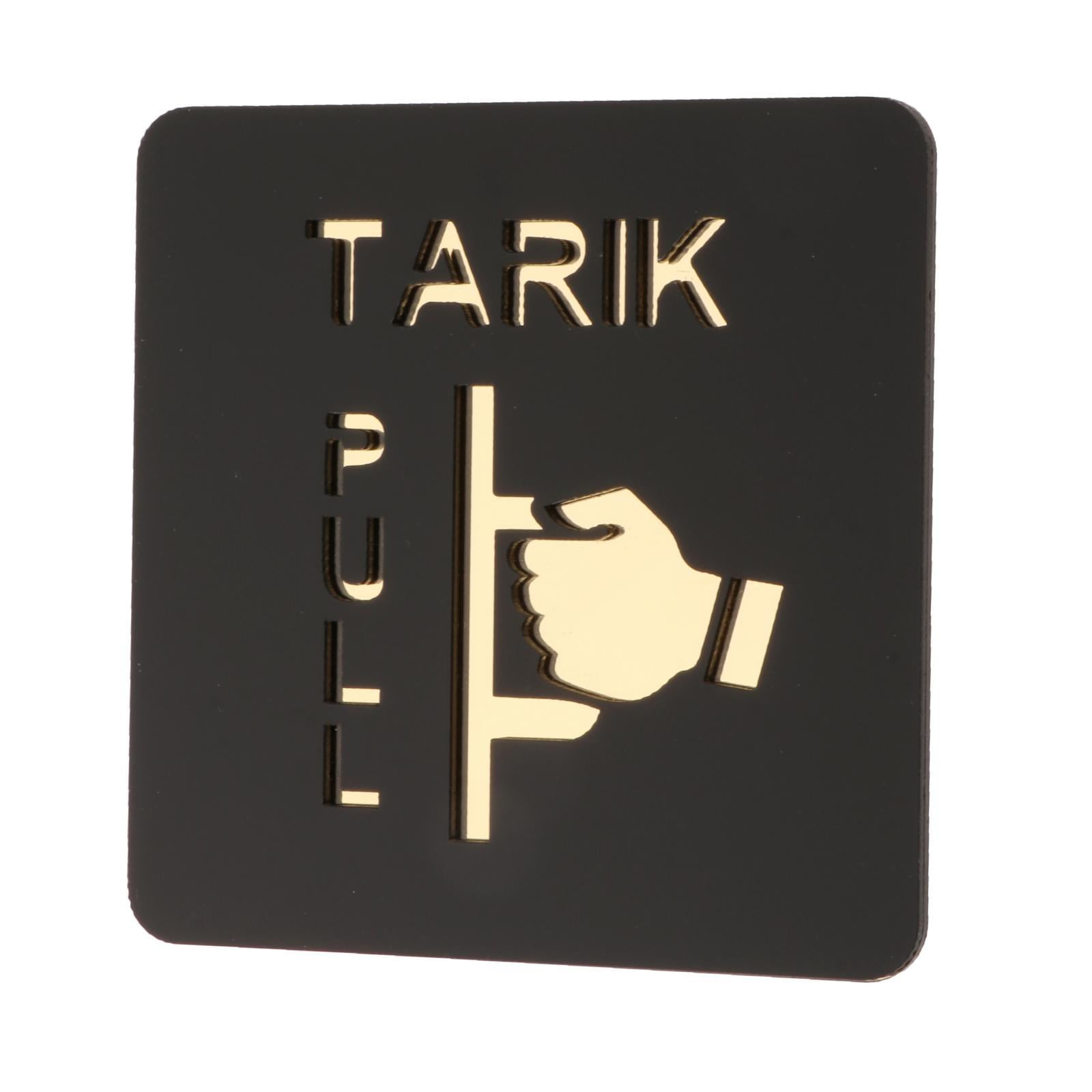 CUTICATE Door Push Pull Signs, Door Signage, Funny Acrylic Door Sticker ...