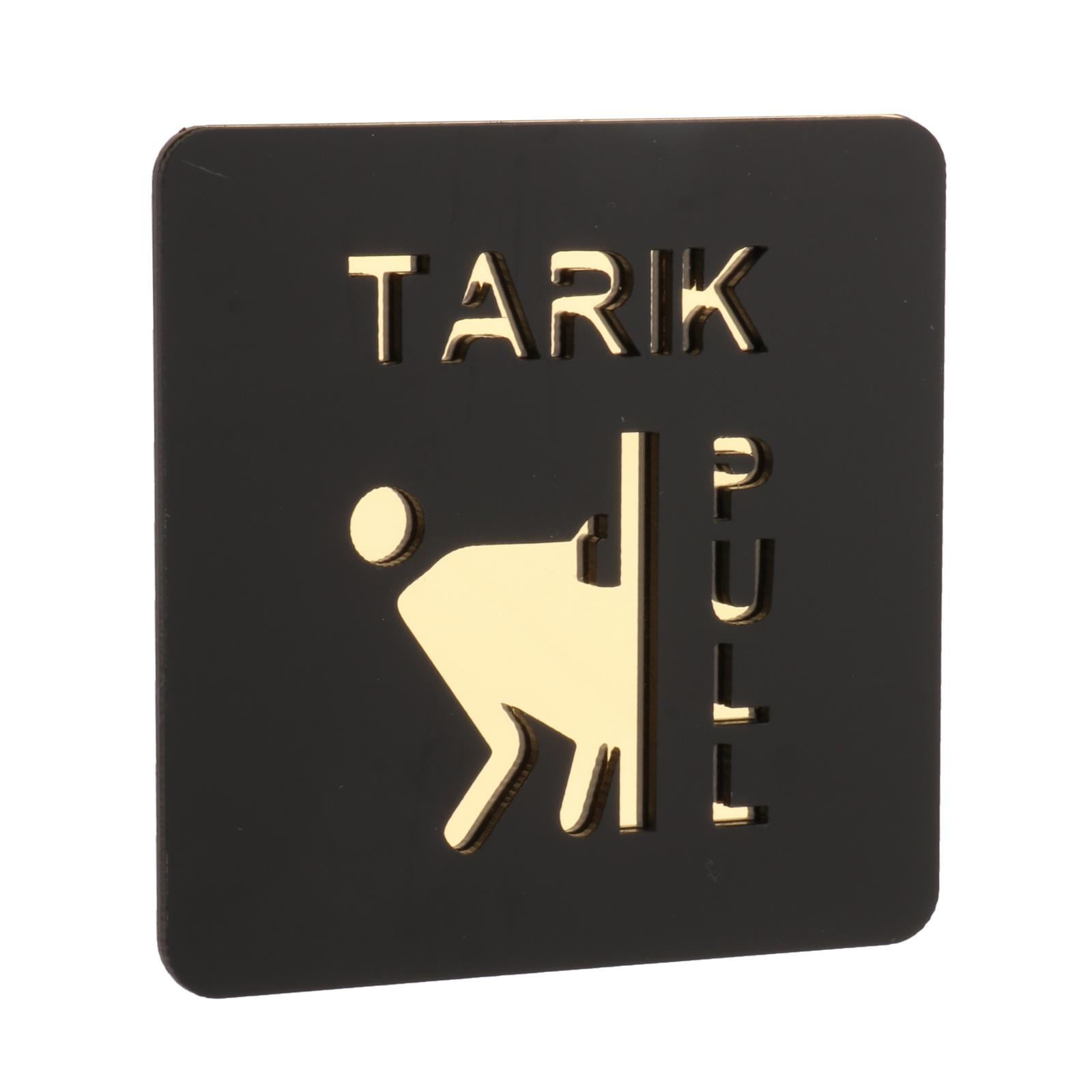 CUTICATE Door Push Pull Signs, Door Signage, Funny Acrylic Door Sticker ...