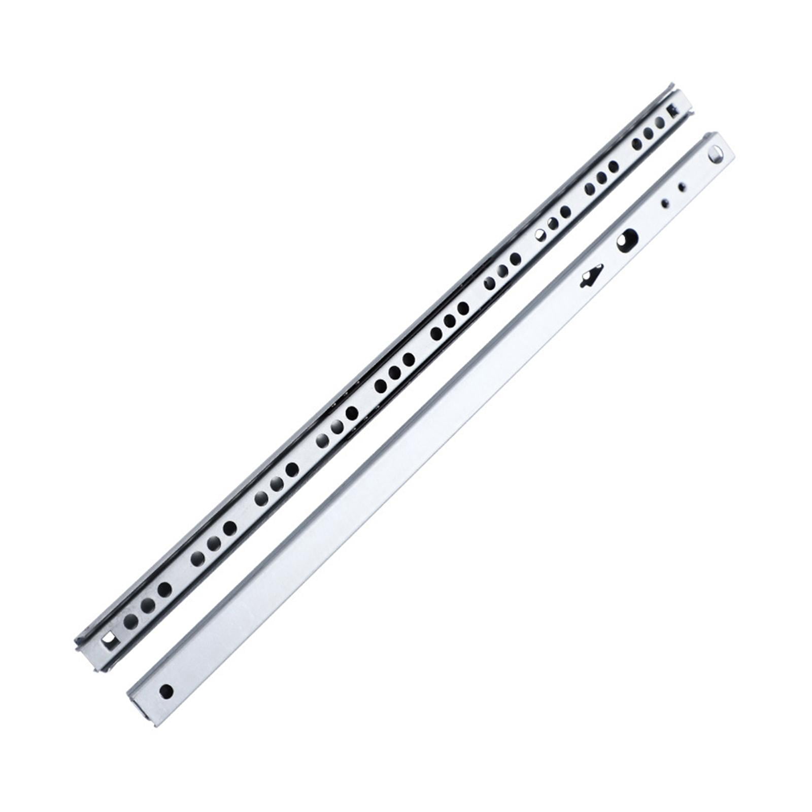 CUTICATE Drawer Slides Rails Track 2 Sections Two Way Metal Steel ...
