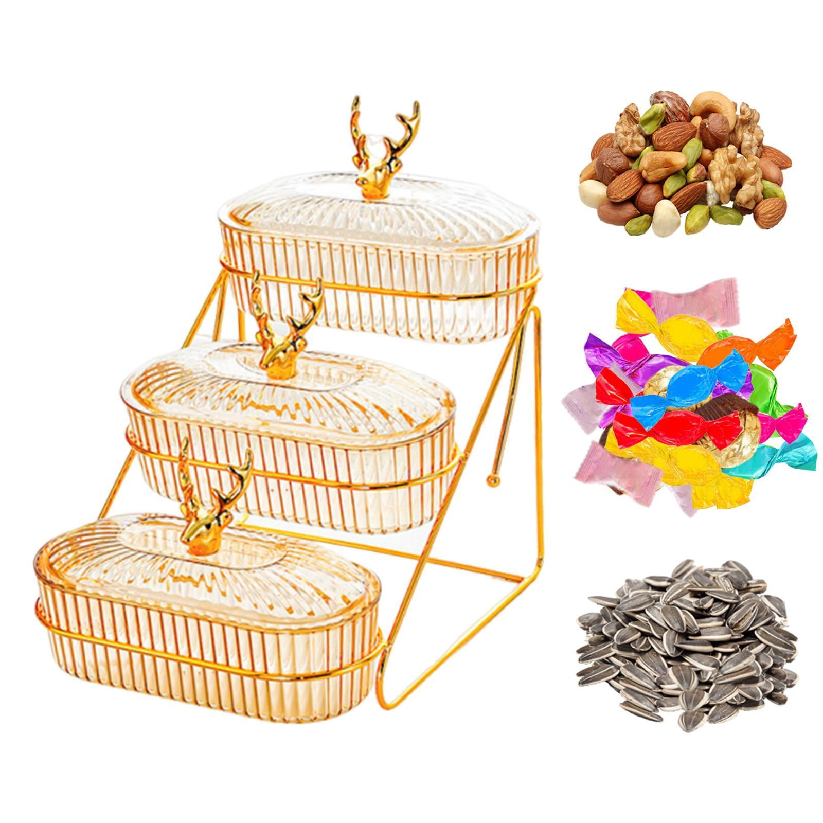 CUTICATE Dried Fruit Plate Tier Fruit Stand Serving Container Platter ...