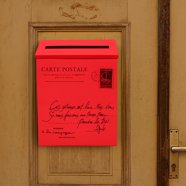 Wall Mounted Mailbox with Combination Lock, Steel Cover Metal MailBox ...