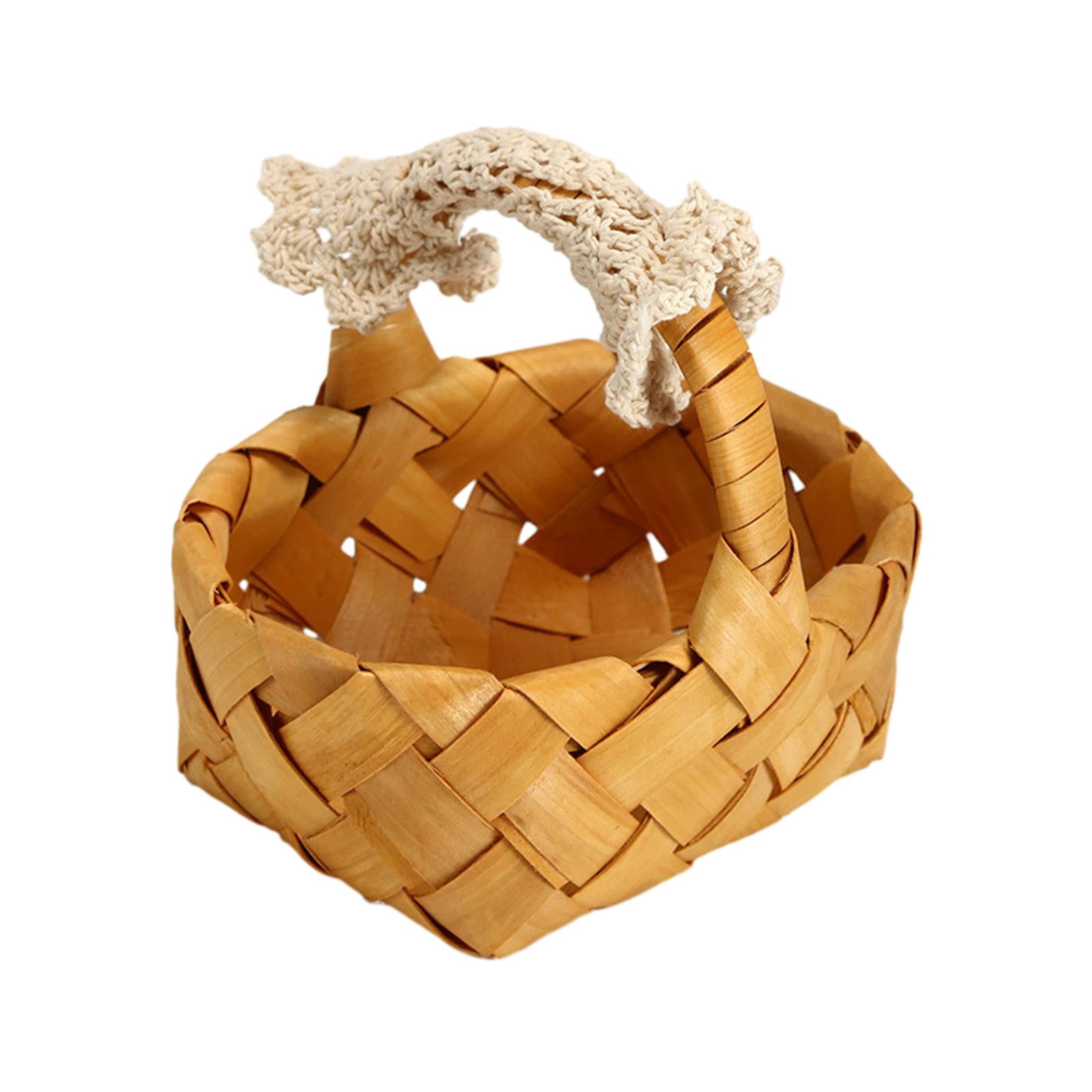 CUTICATE Easter Basket Hand Basket,Easter Decor,Handwoven Picnic Bamboo ...