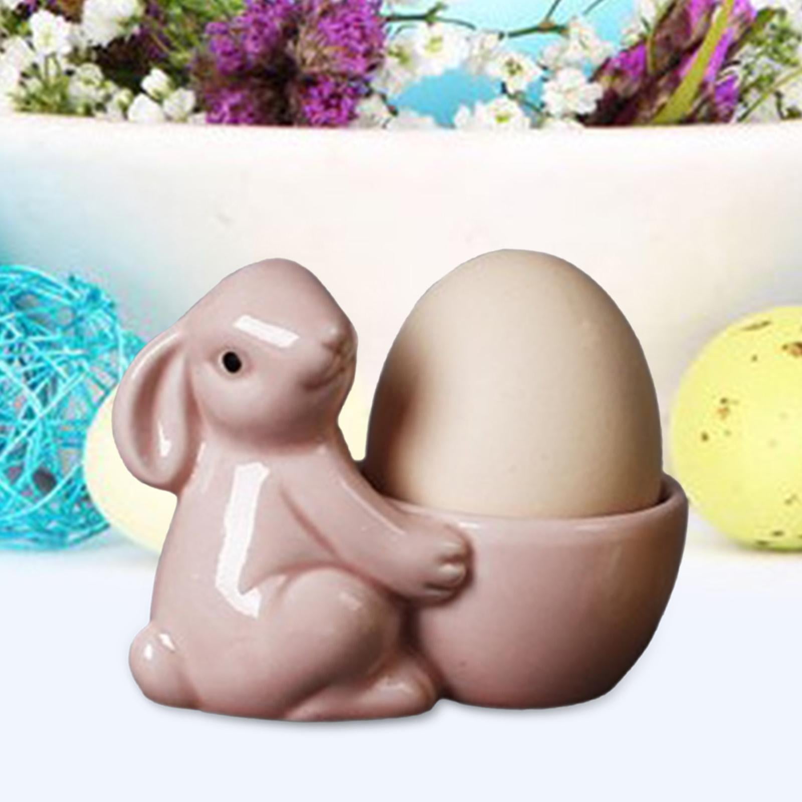 CUTICATE Egg Cup Egg Tray Dinnerware Table Centerpiece Tabletop Display Egg Holder Easter Bunny ...