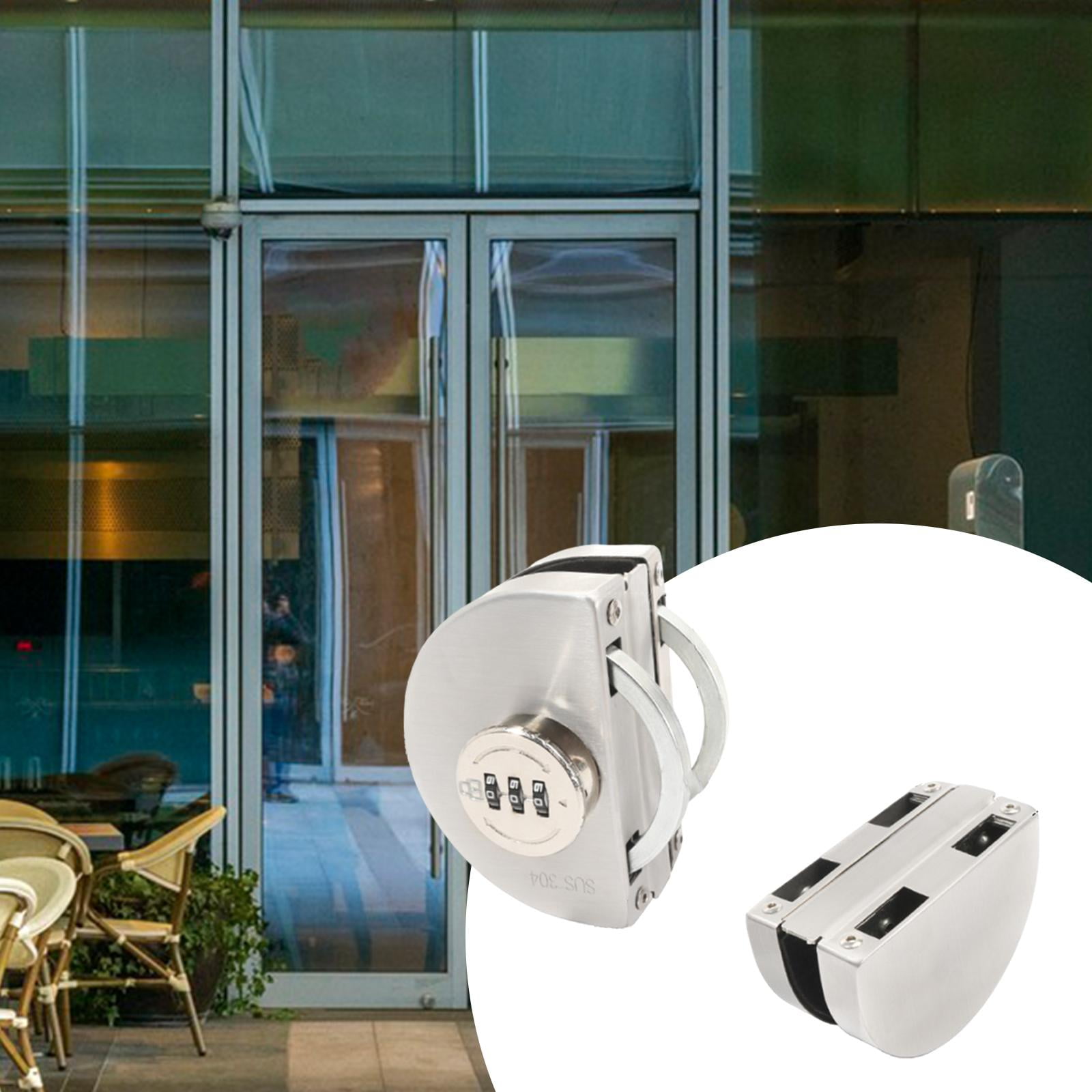 CUTICATE Frameless Glass Door Lock, Push Sliding Door Lock, Keyless ...