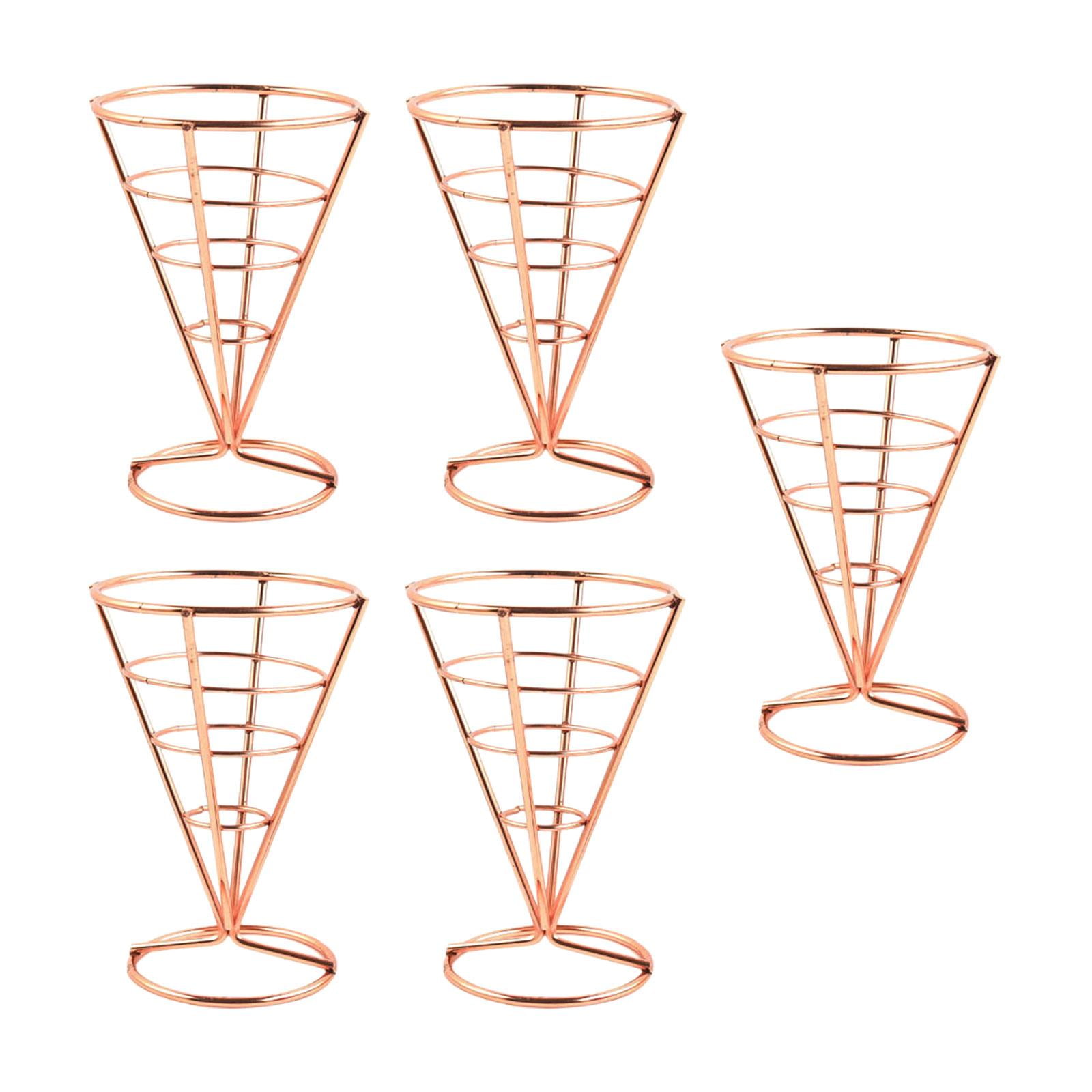 CUTICATE French Fries Stand Cone Holder Stand, Fashion Reusable Serving ...