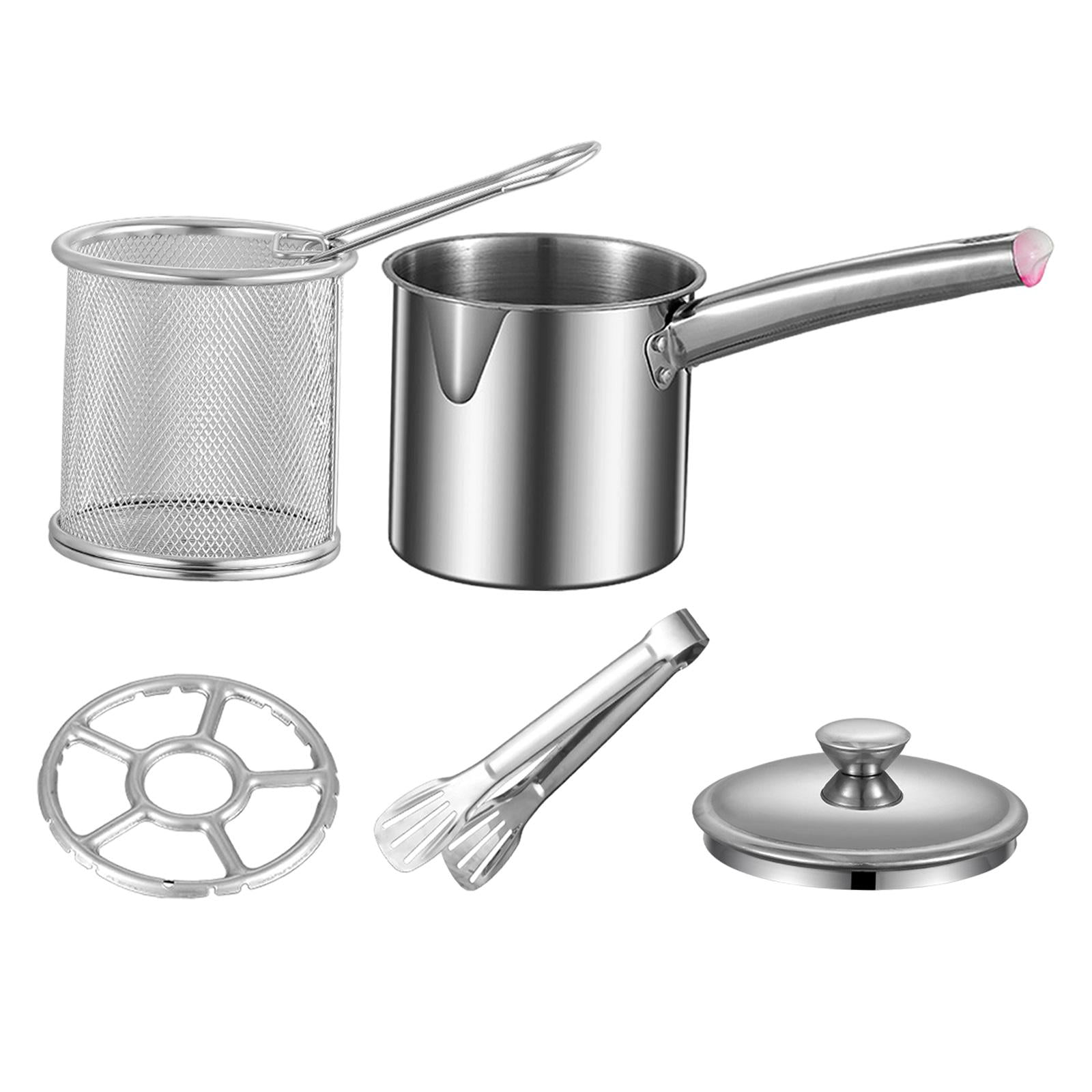 CUTICATE Fryer Pan Deep Fryer Pot Cooking Pot with Cover French Fries ...