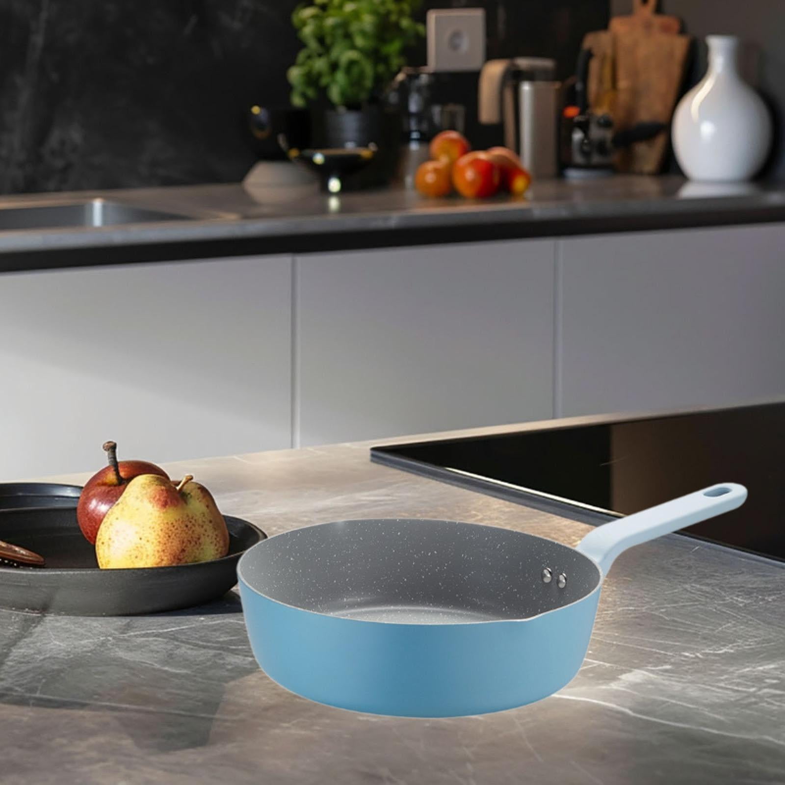 CUTICATE Frying Pan Heating Pan Multi Purpose Easy to Clean Round Steak ...