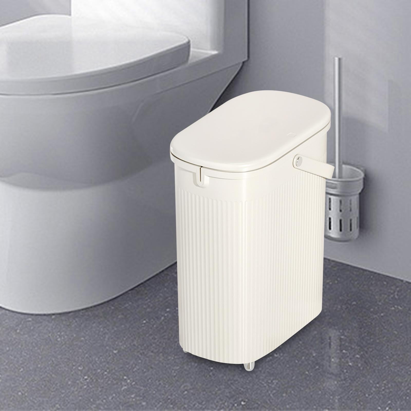 CUTICATE Garbage Container Bin Rectangular Trash Can with Press Type ...