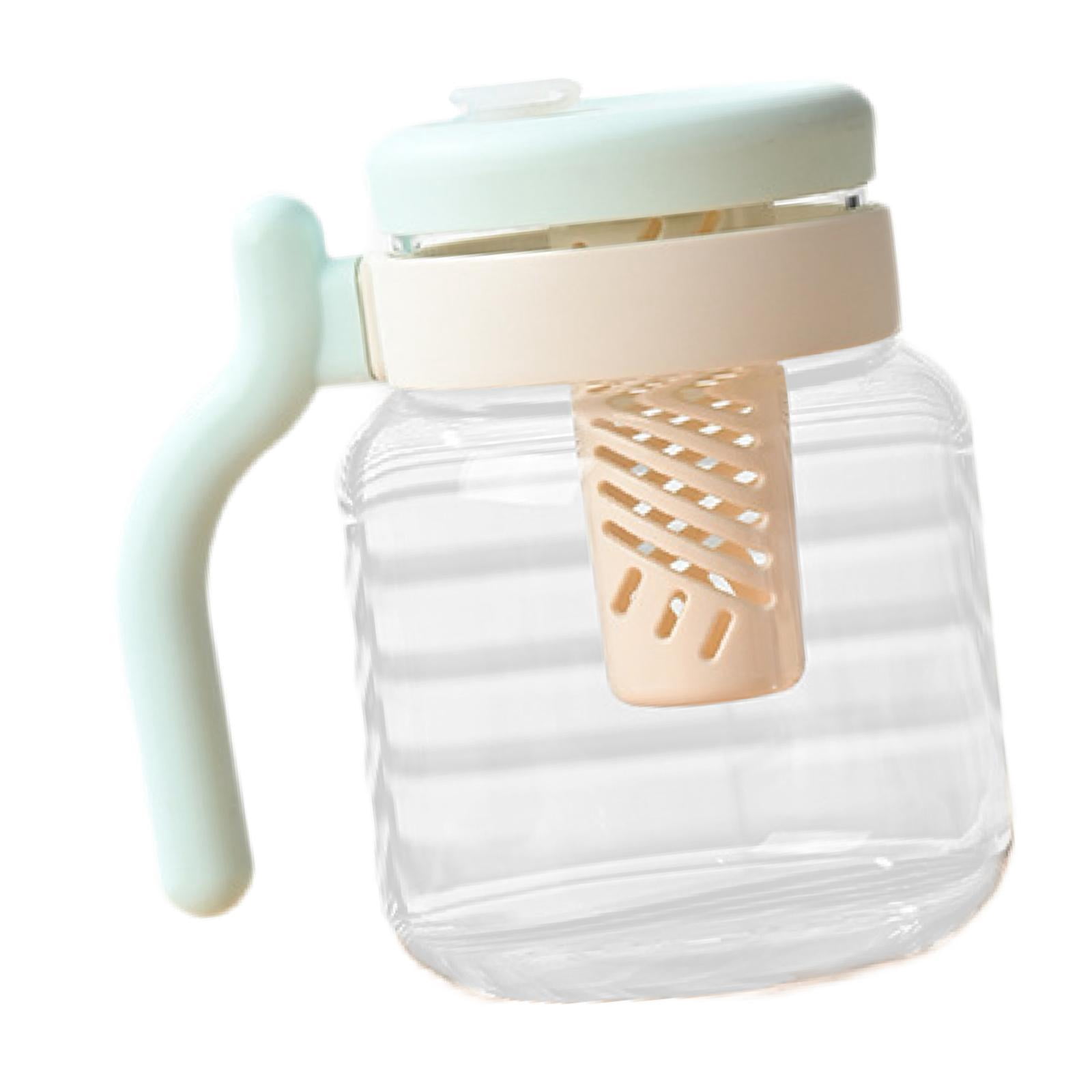 CUTICATE Glass Tea Cup with Infuser Water Jug 950ml Clear Leakproof ...