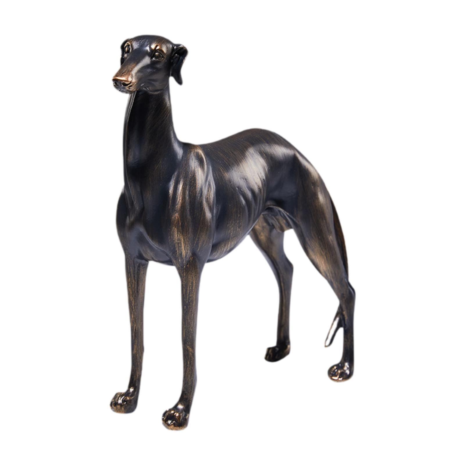CUTICATE Greyhound Dog Statue Resin Animal Figurine Home Decor Table ...