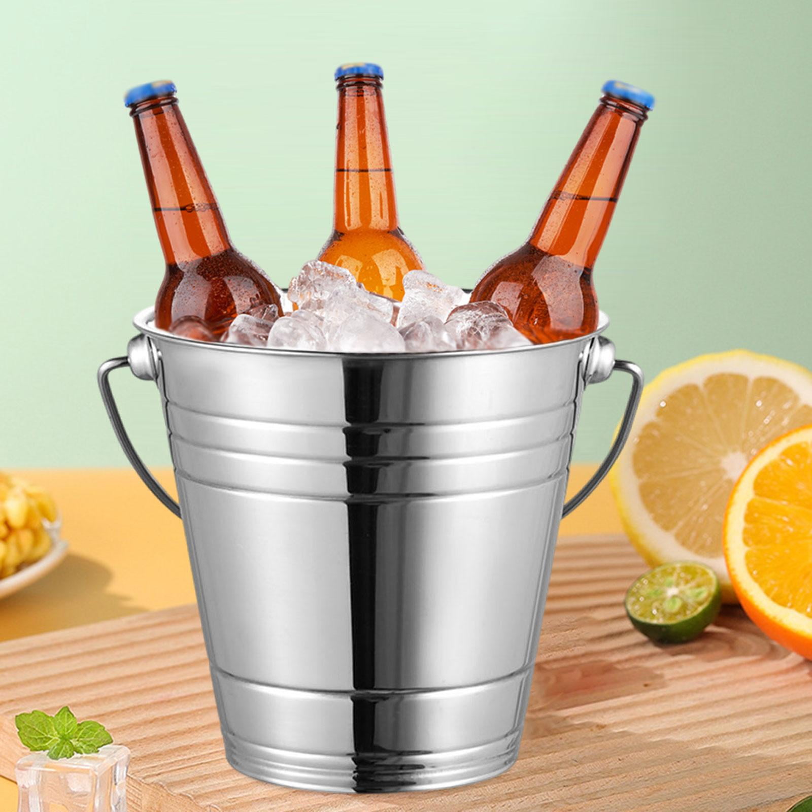 CUTICATE Ice Bucket Metal Ice Pail Multiuse Champagne Bucket Snack Bucket for Outdoor Activities ...