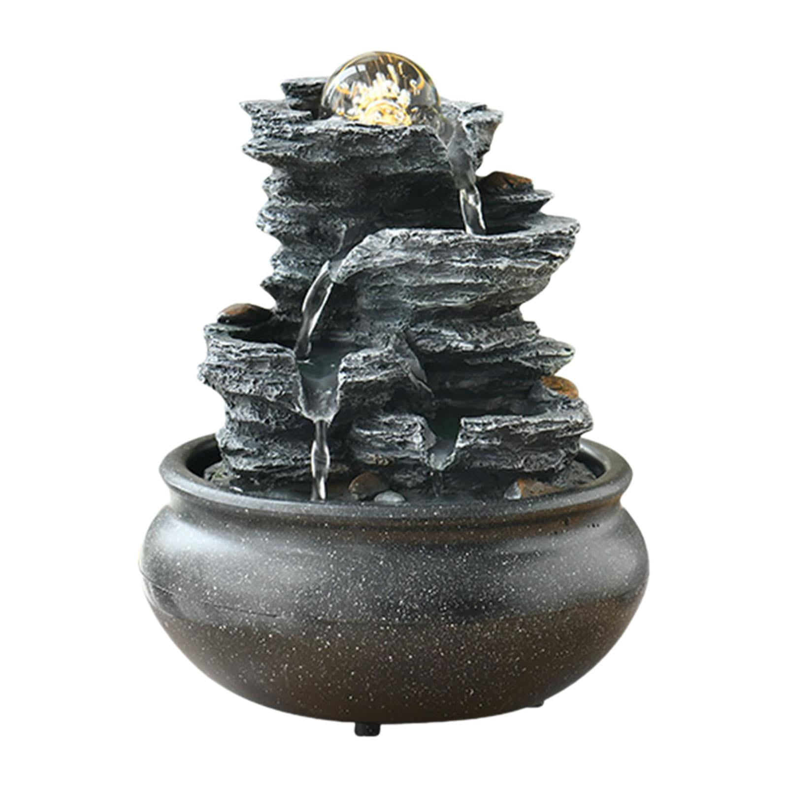 CUTICATE Indoor Waterfall Tabletop Desktop Landscape Water Pump with ...