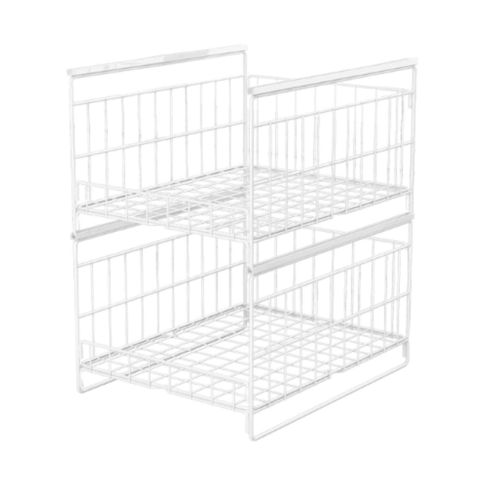 CUTICATE Kitchen Cabinet Organizer, Sliding Cabinet Basket, Portable ...