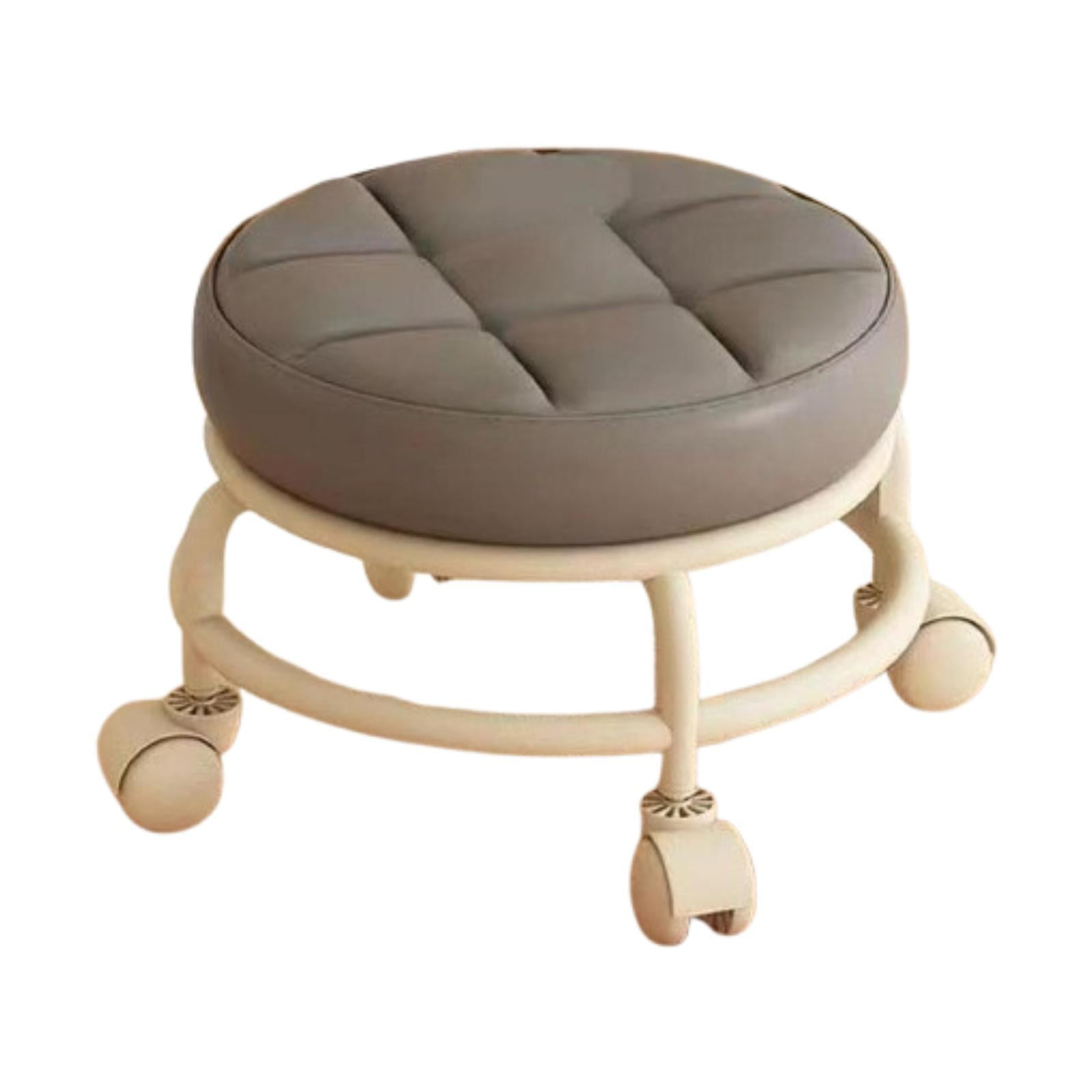 CUTICATE Low Roller Seat Low Rolling Stool Modern Sturdy PU Leather ...