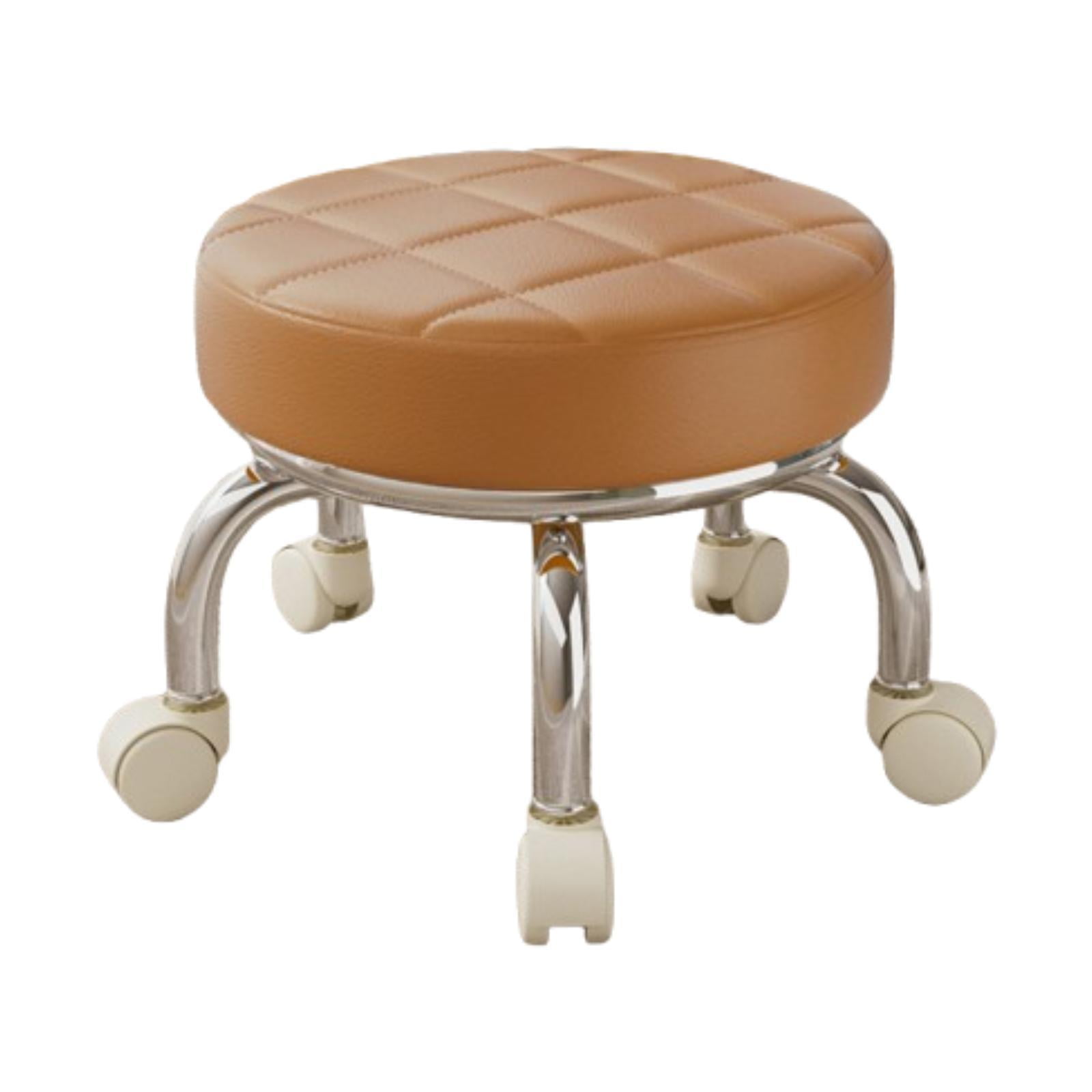 CUTICATE Low Roller Seat Stool Kids Pulley Wheels Stool for Barber Shop Garage Salons Light ...