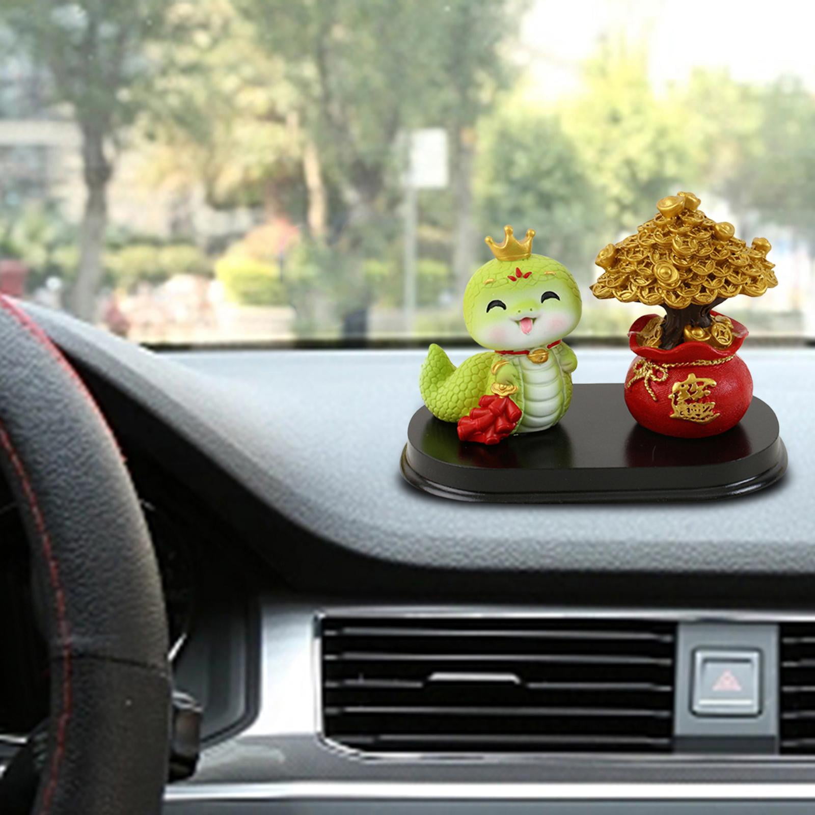 CUTICATE Lucky Tree and Snake Statue Blessing Ornament Holiday Artwork ...