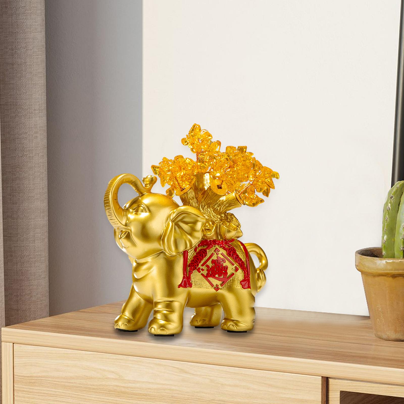CUTICATE Lucky Wealth Figurine Prosperity Sculpture,Money Tree Figurine ...