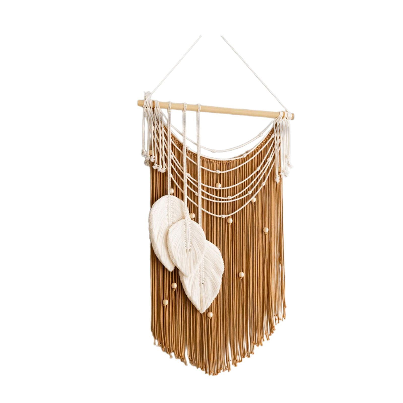 CUTICATE Macrame Wall Hanging Art Hand Woven Bohemian Tapestry Craft Tassels Bohemian Macrame ...