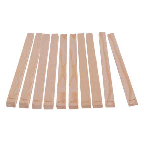 CUTICATE Measuring Strips Wooden Rolling Pin Guides Dining Mud Roller ...