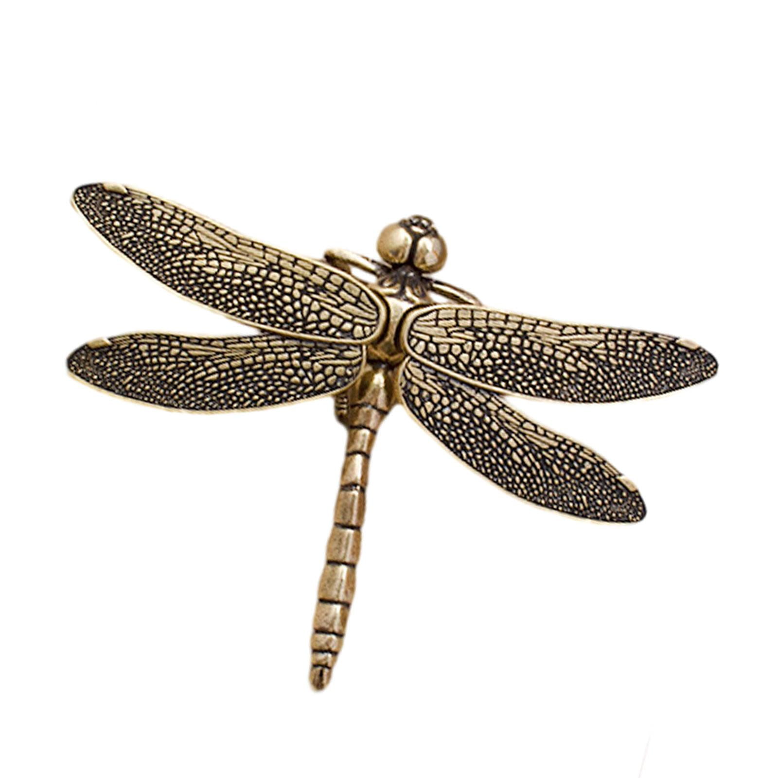CUTICATE Mini Dragonfly Sculpture, Metal Dragonfly Ornament, Solid ...
