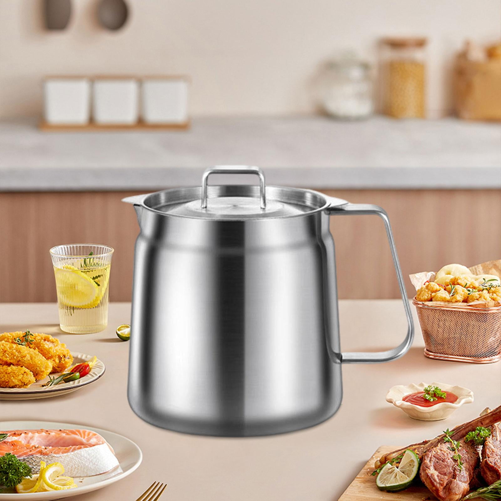 CUTICATE Oil Strainer Pot Stainless Steel Deep Fryer Pot Multi ...